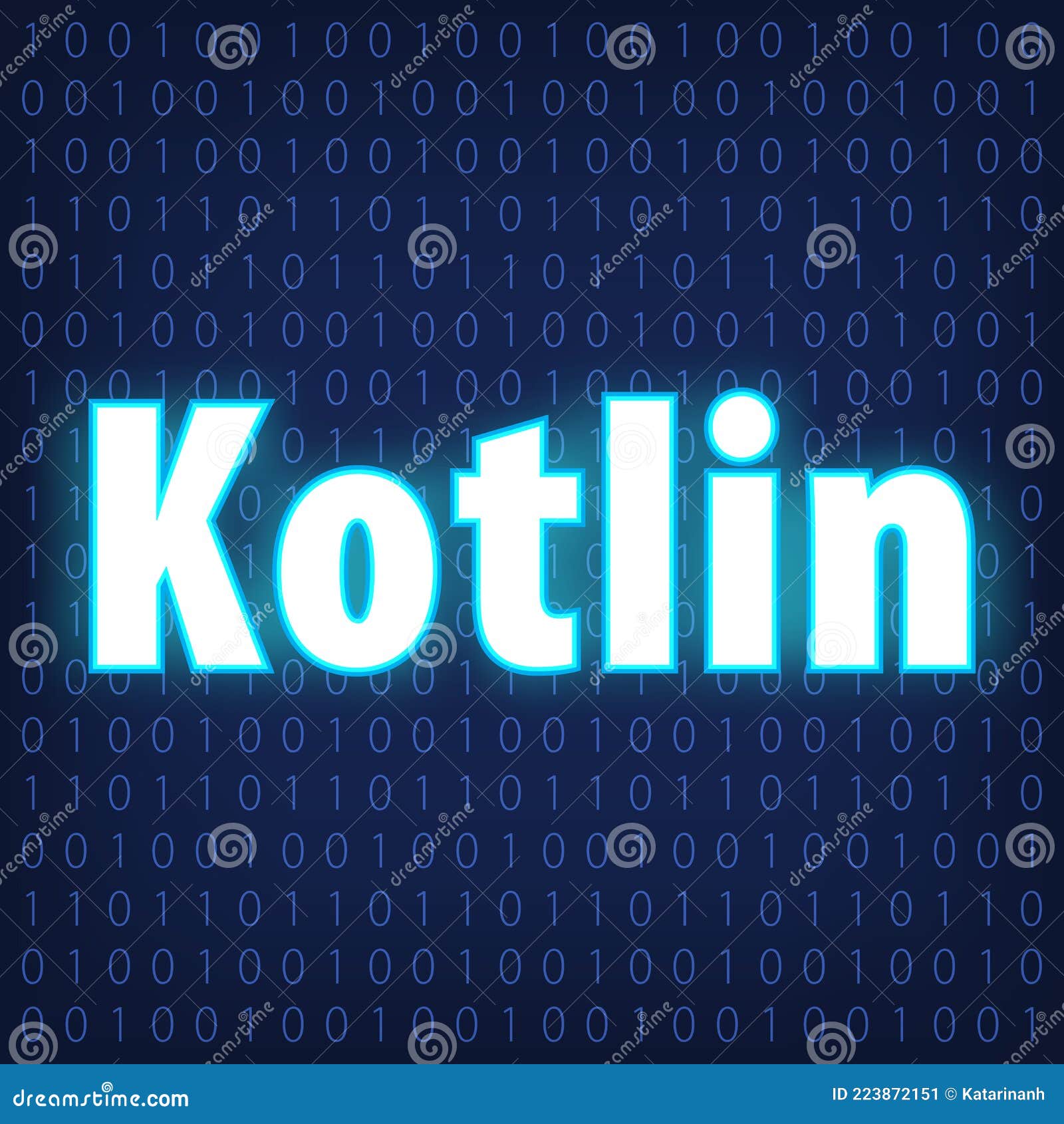 Kotlin Programming Language Development Concept Coding Background