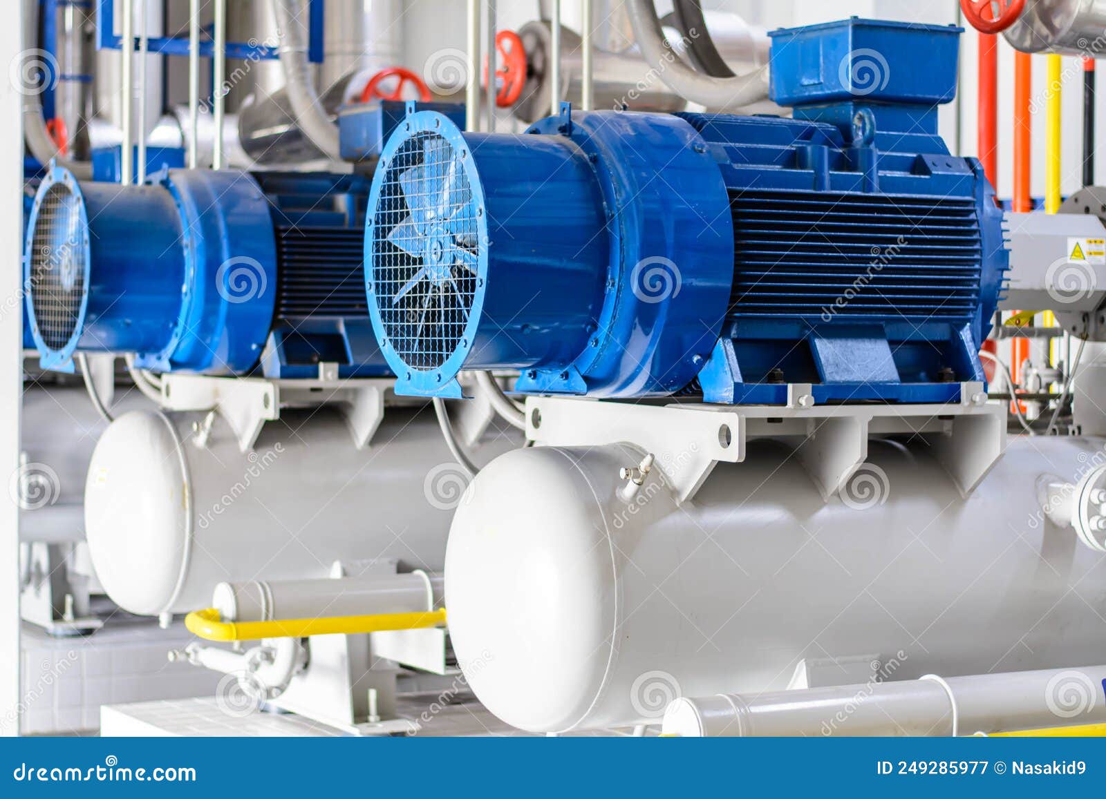 Machine of Compressor Installation for Industry Stock Image - Image of ...