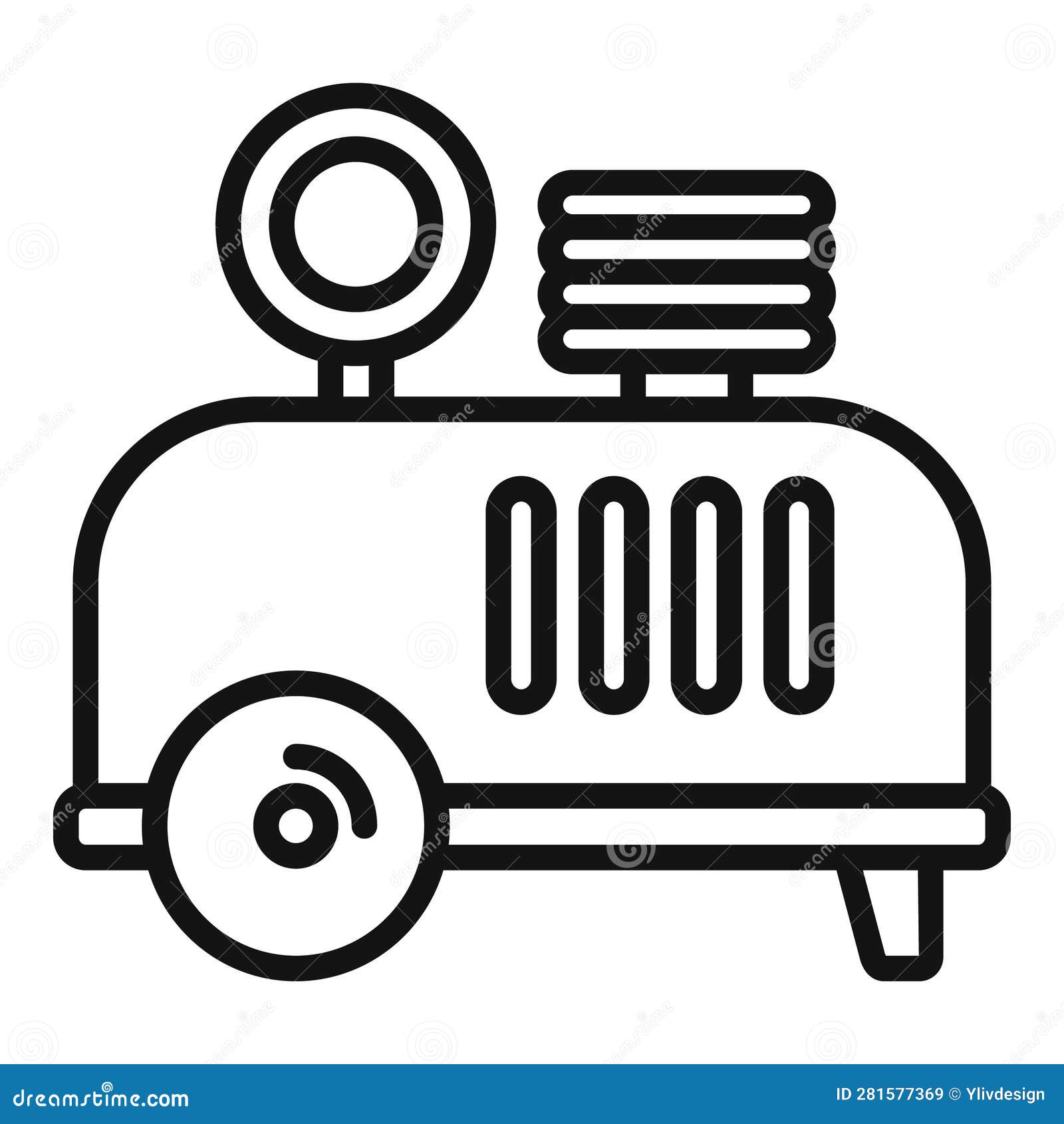 Machine Compressor Icon Outline Vector. Air Pump Stock Illustration ...