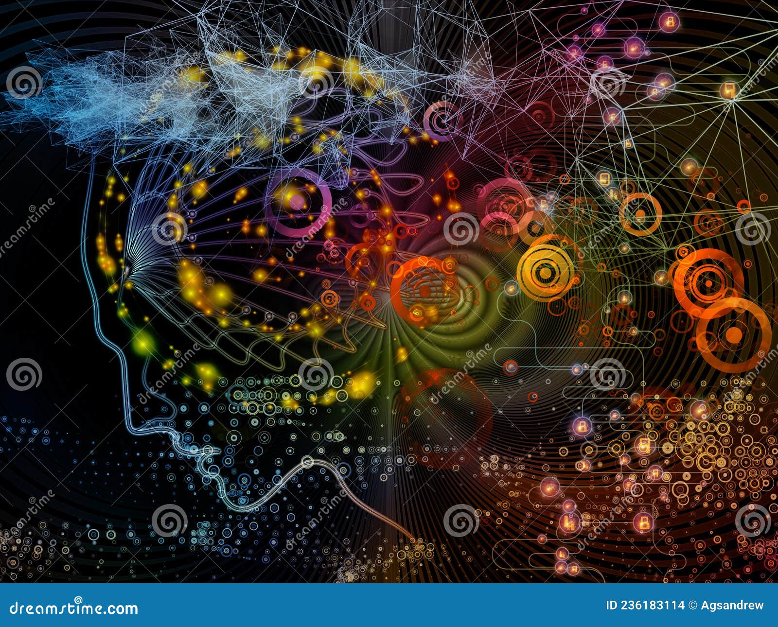 Machine Consciousness Abstraction Stock Illustration - Illustration of ...