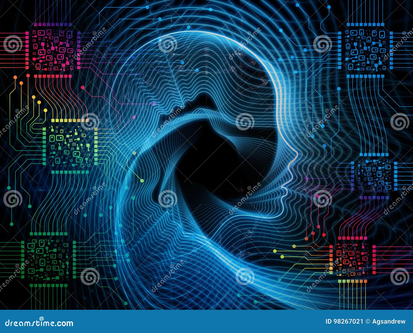 Machine Consciousness Mechanism Stock Illustration - Illustration of ...