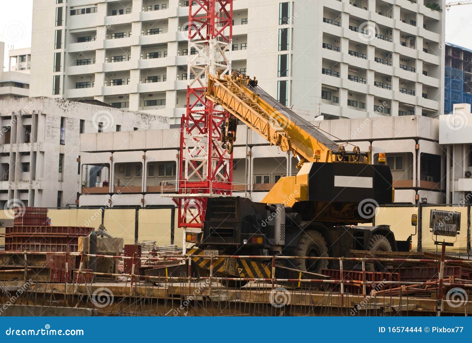 Machine on Construction Site Stock Photo - Image of rust, building ...