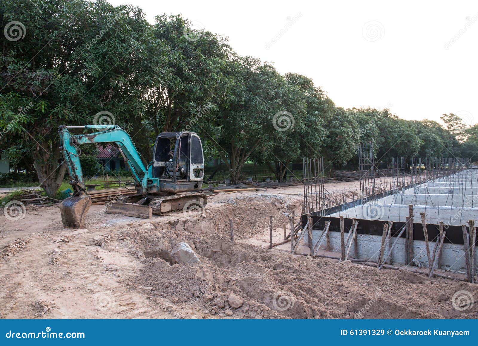 Machine at Construction Site Stock Image - Image of iron, machine: 61391329
