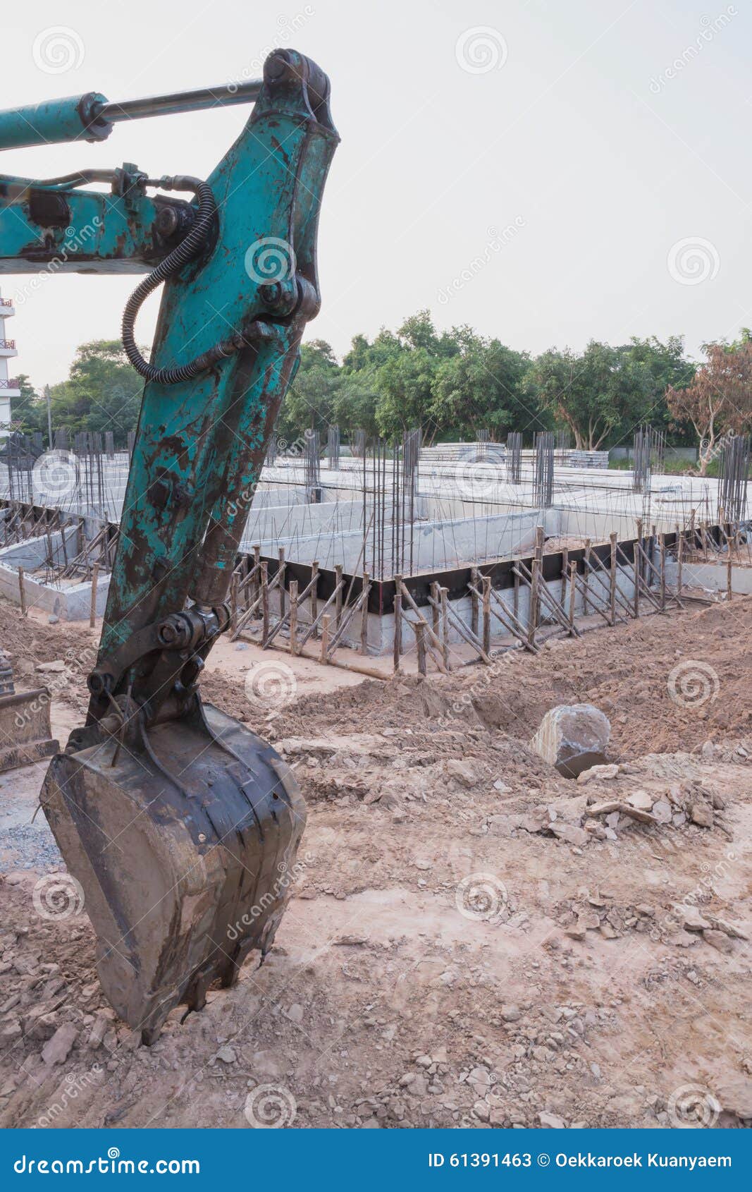 Machine at Construction Site Stock Image - Image of metal, group: 61391463