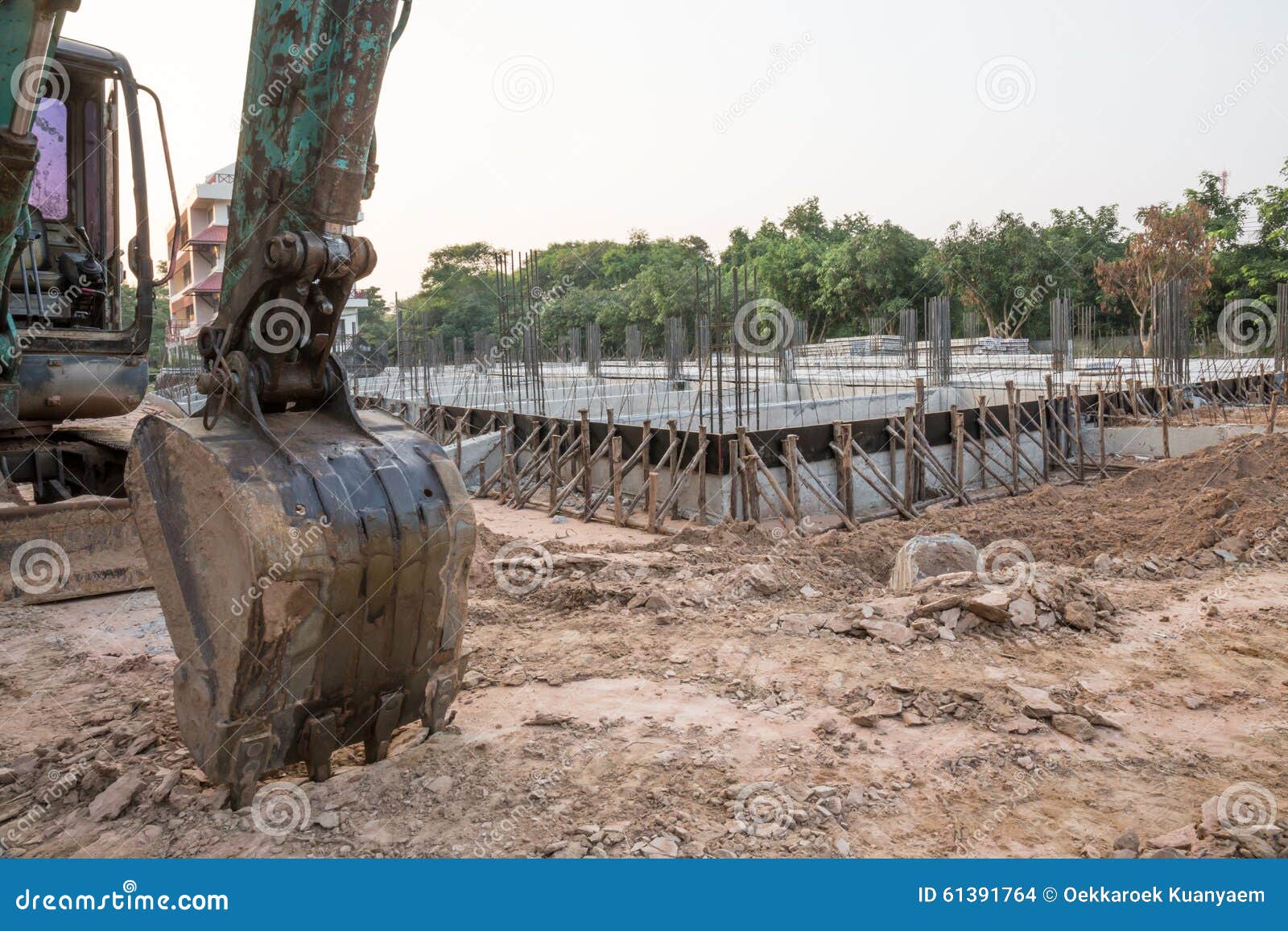 Machine at Construction Site Stock Photo - Image of rust, construction ...