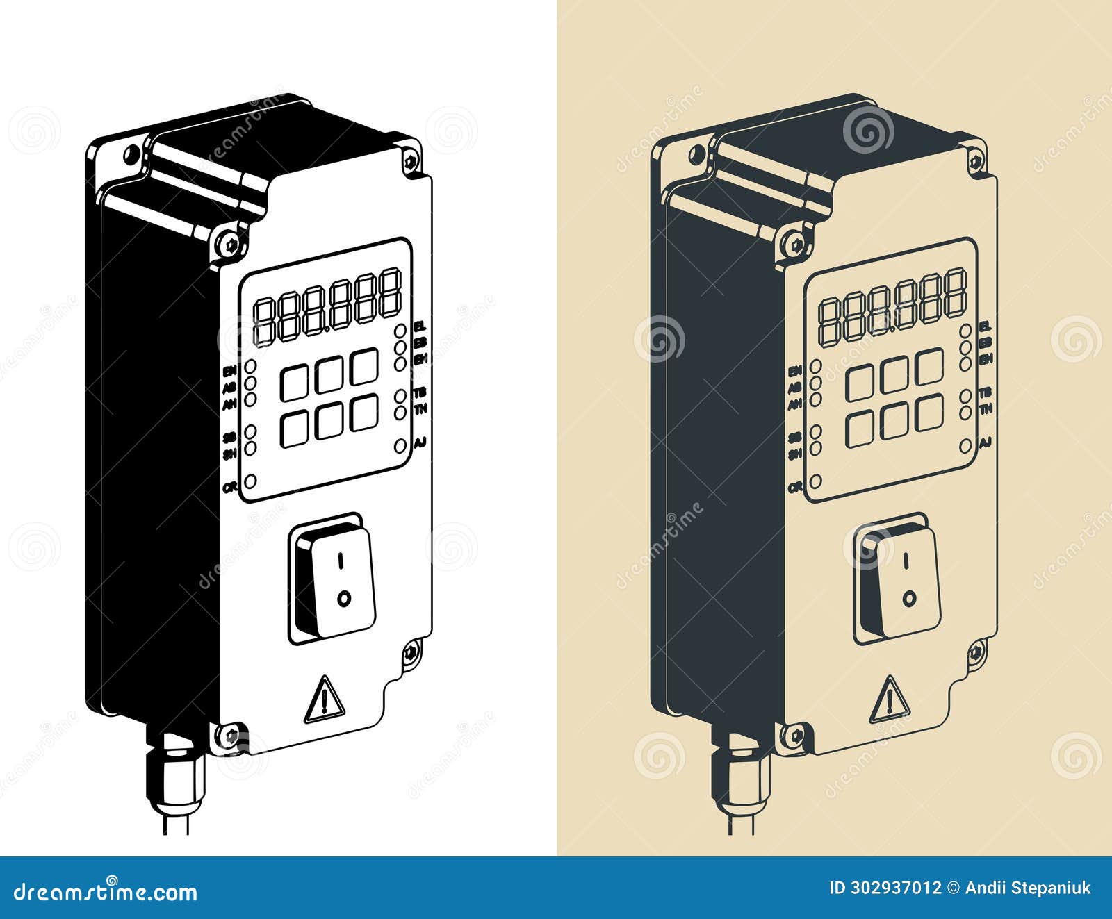 Machine control device stock vector. Illustration of manufacturing ...