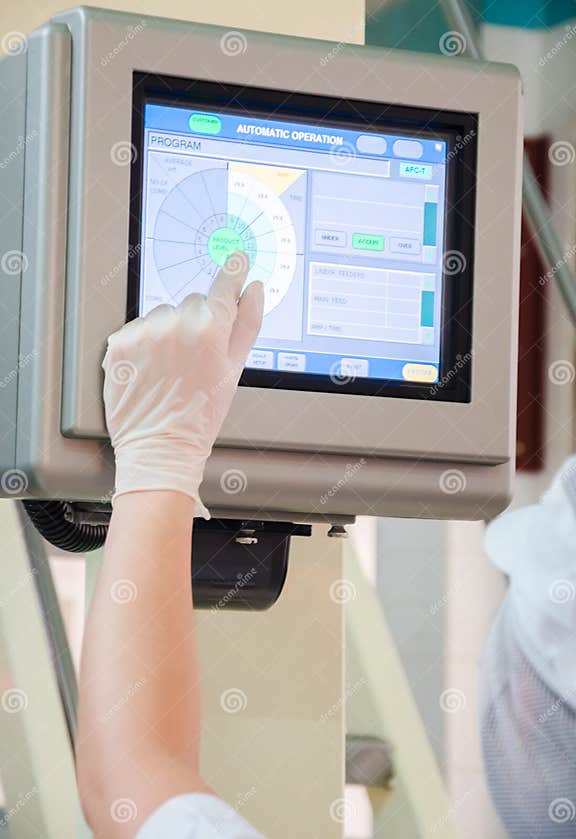 Machine control display stock image. Image of industrial - 27095069