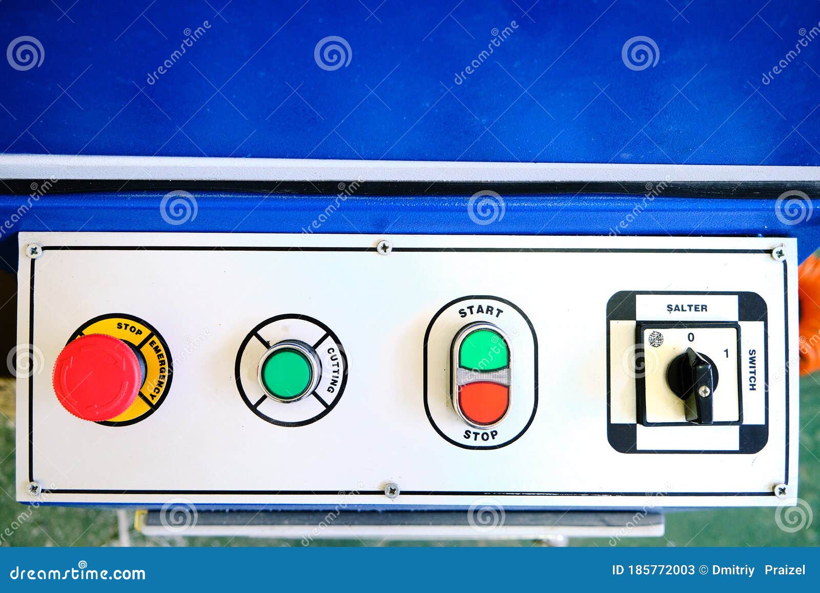 Machine Control Panel with Buttons and Switches Stock Image - Image of ...