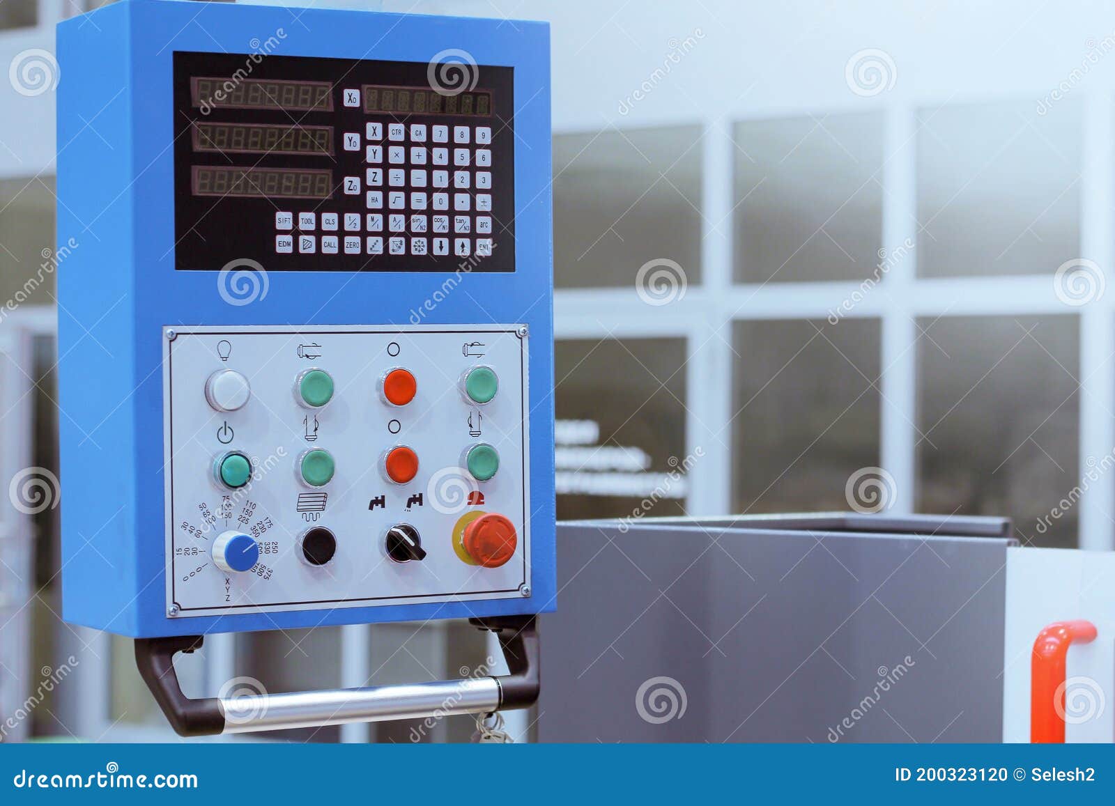 Machine Control Panel CNC. Metalworking Milling Machine Stock Photo ...