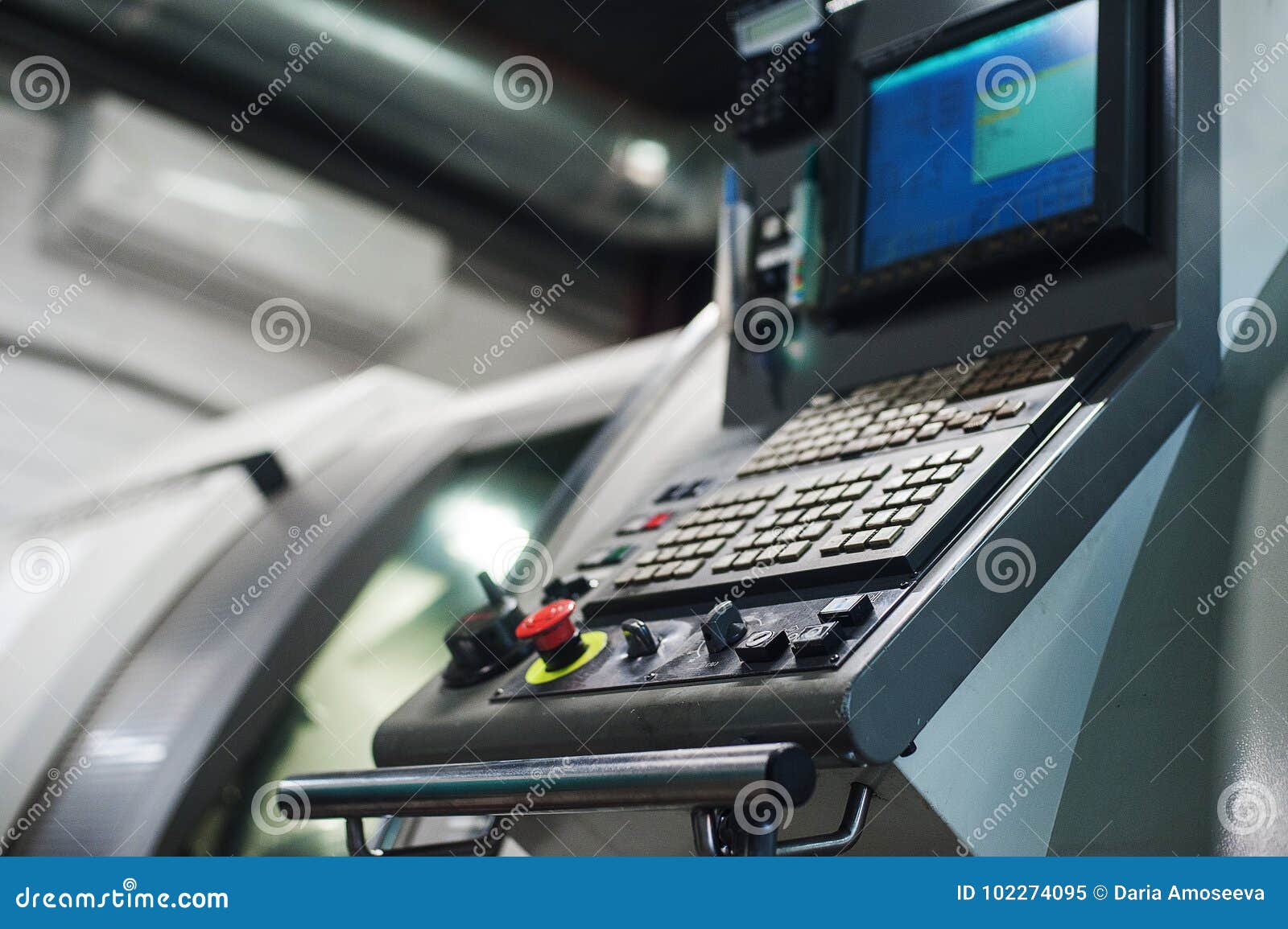 Machine Control Panel CNC. Metalworking CNC Milling Machine. Cutting ...