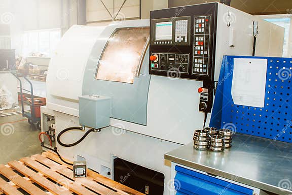 Machine Control Panel CNC. Metalworking Milling Machine. Cutting Metal ...