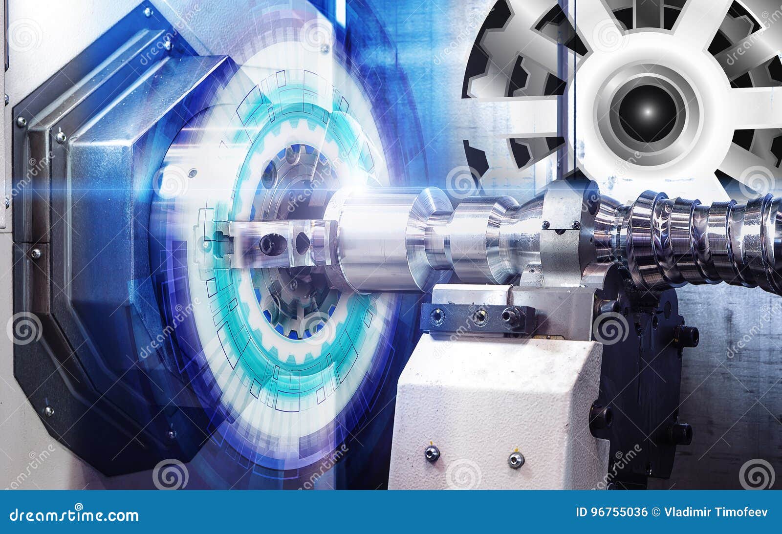 Machine Control Panel CNC with with Numerical Control Covered ...