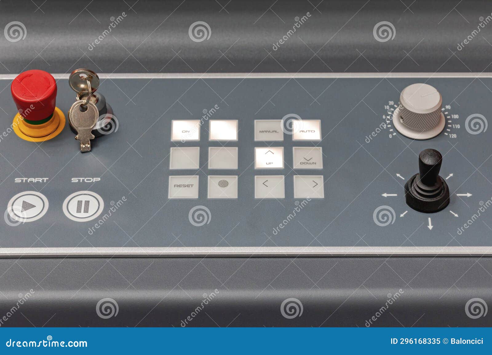 Machine Control Panel Joystick Stock Image - Image of industry, clean ...