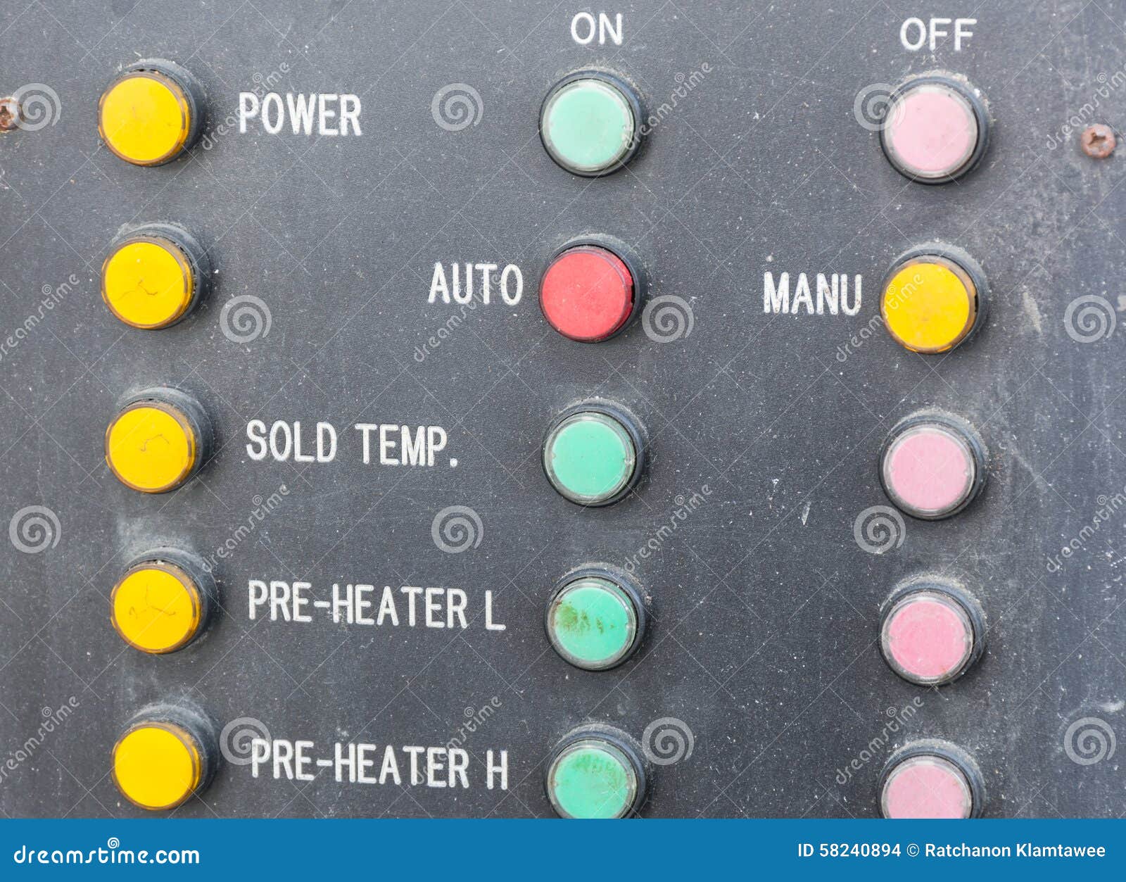 Machine control panel stock photo. Image of focus, dial - 58240894