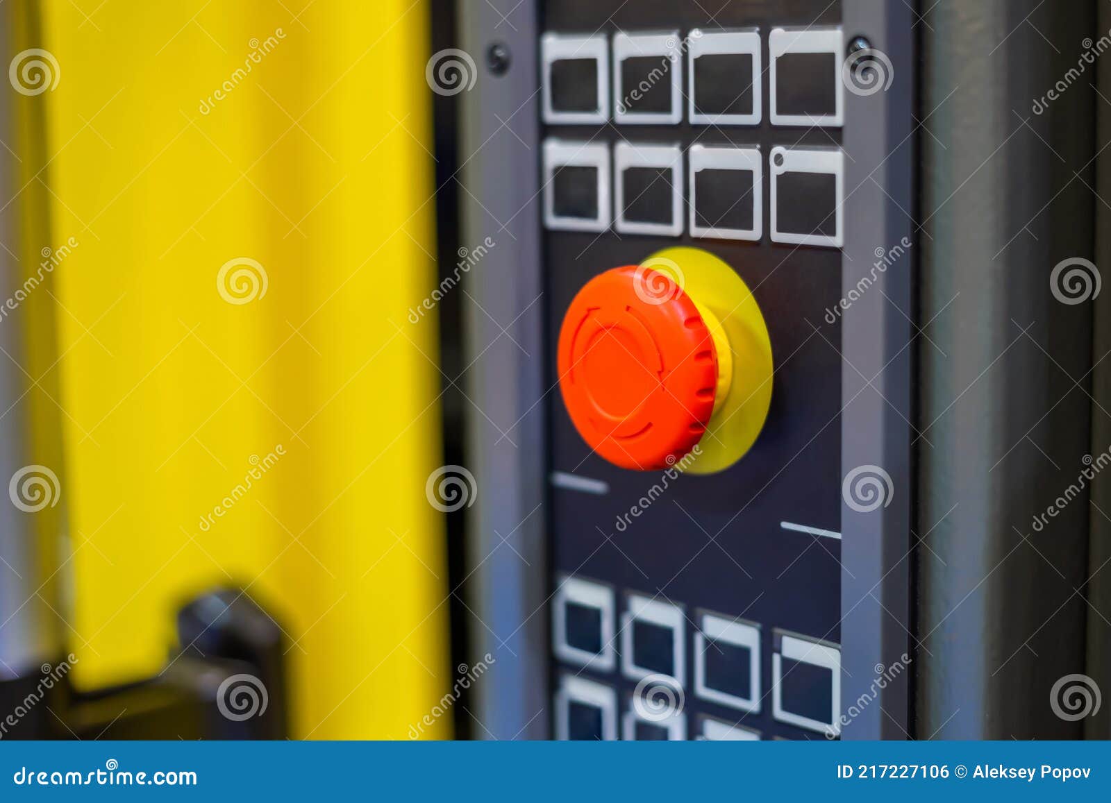 Machine Control Panel with Push Buttons and Switches at Factory Stock ...