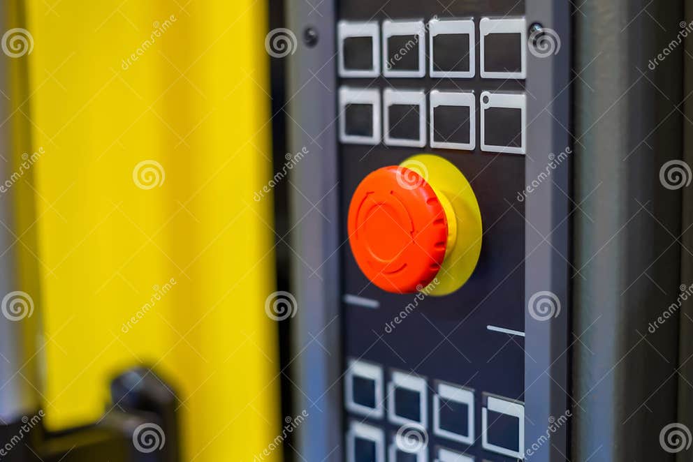 Machine Control Panel with Push Buttons and Switches at Factory Stock Photo - Image of scale ...