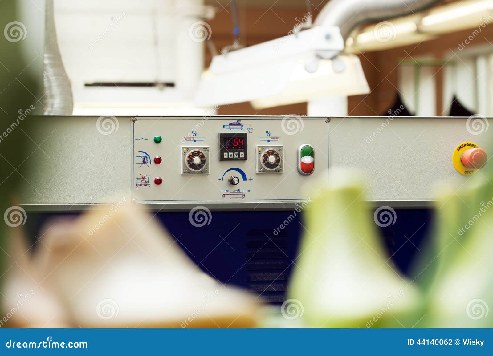 Machine Control Panel with Temperature Indicator Stock Photo - Image of ...