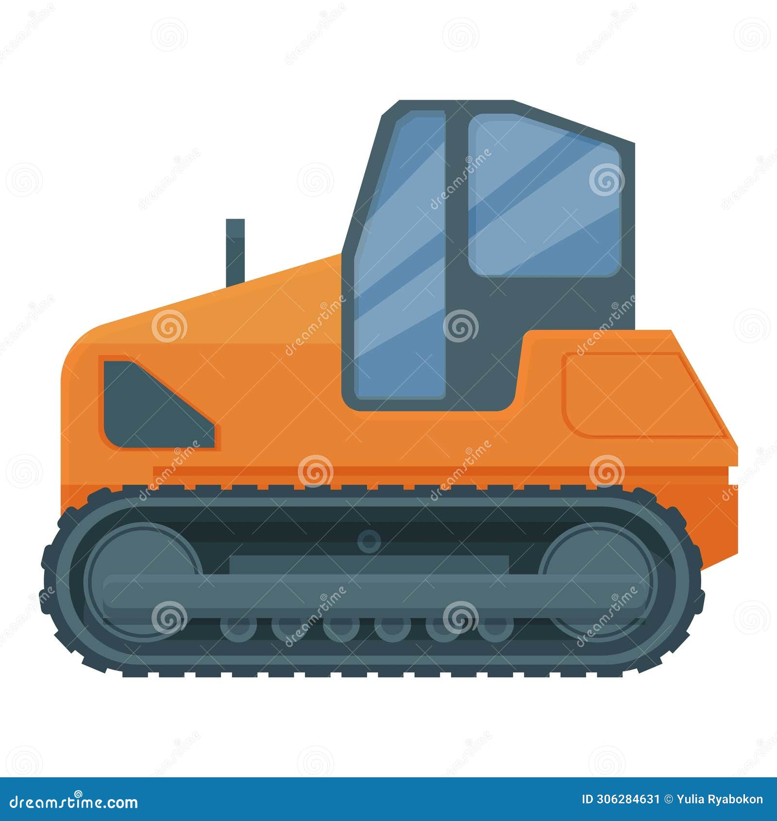 Machine Crawler Icon Cartoon Vector. Heavy Tractor Stock Vector ...