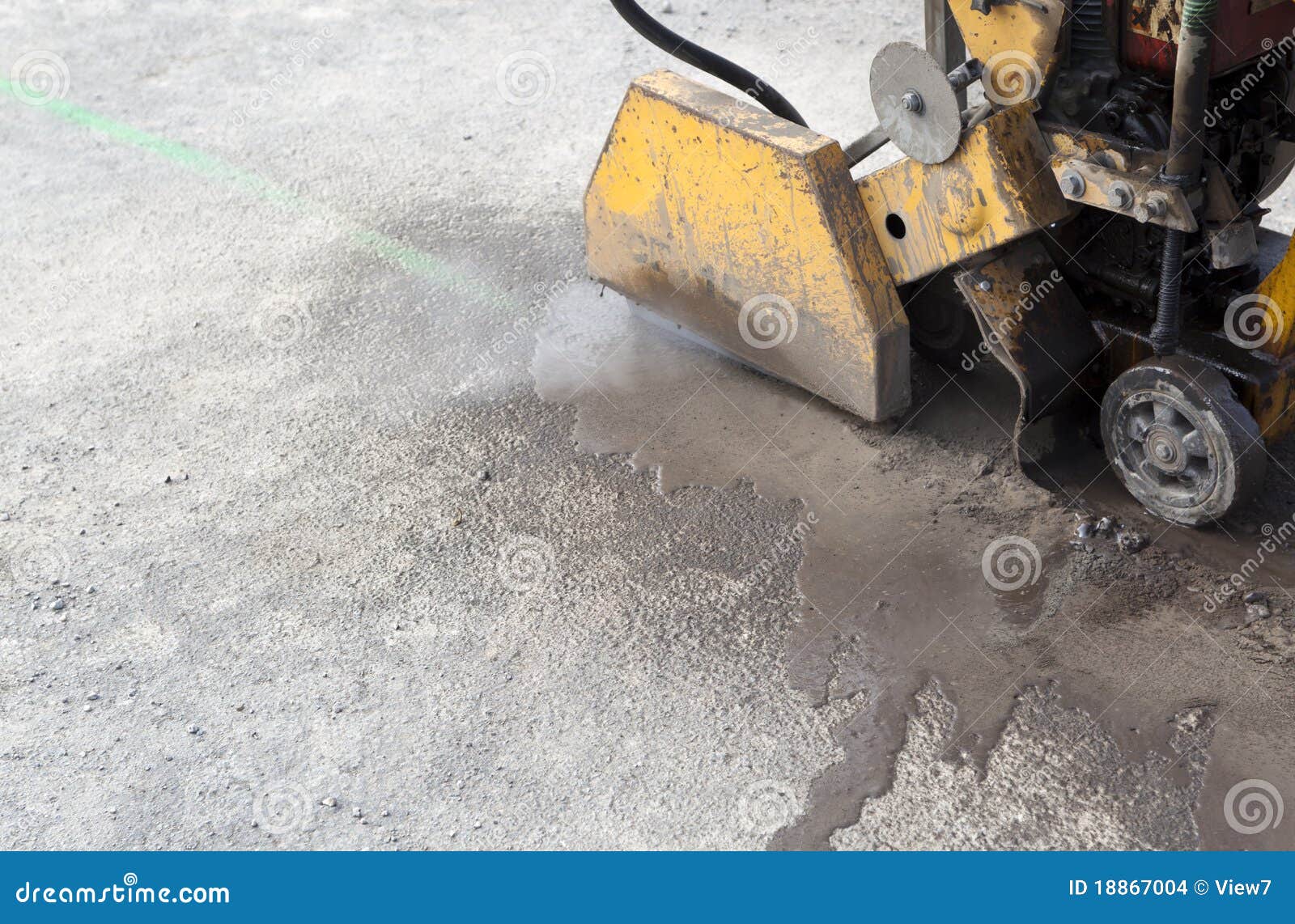 Machine cutting concrete stock photo. Image of cutter - 18867004