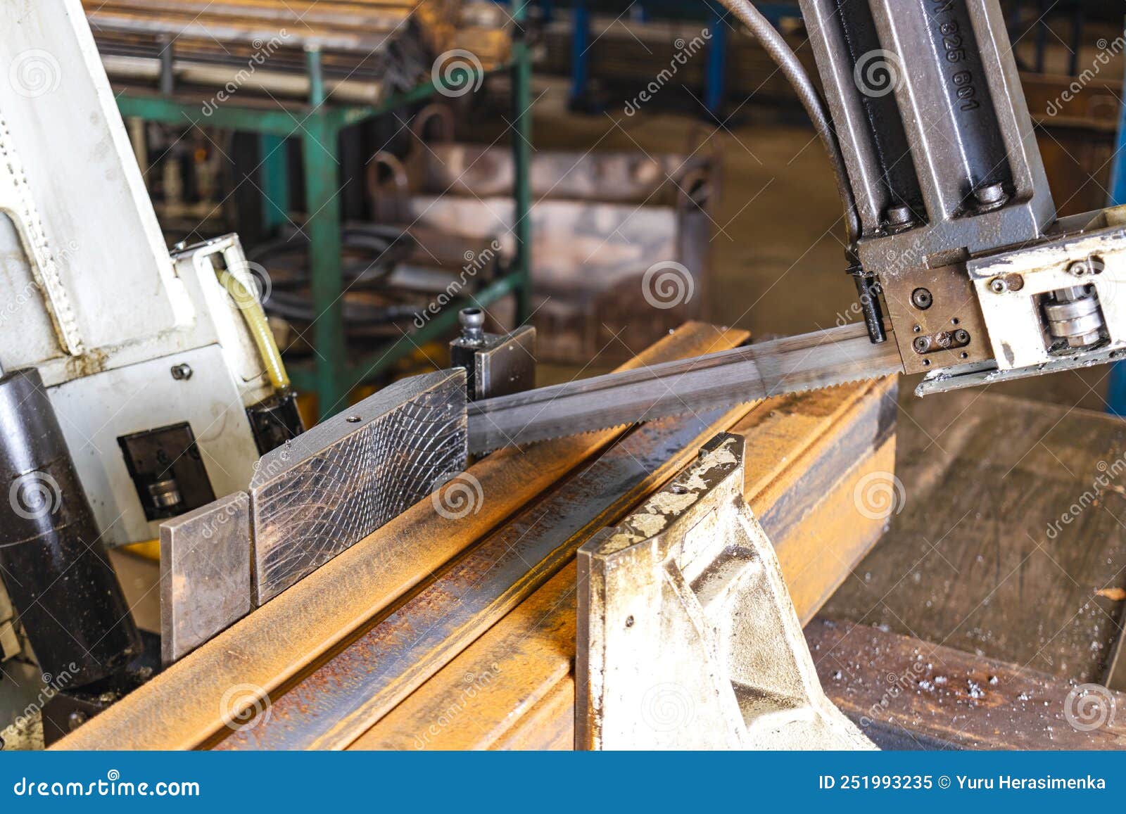 Machine for Cutting Metal Profile. the Saw Cuts Metal Blanks into ...