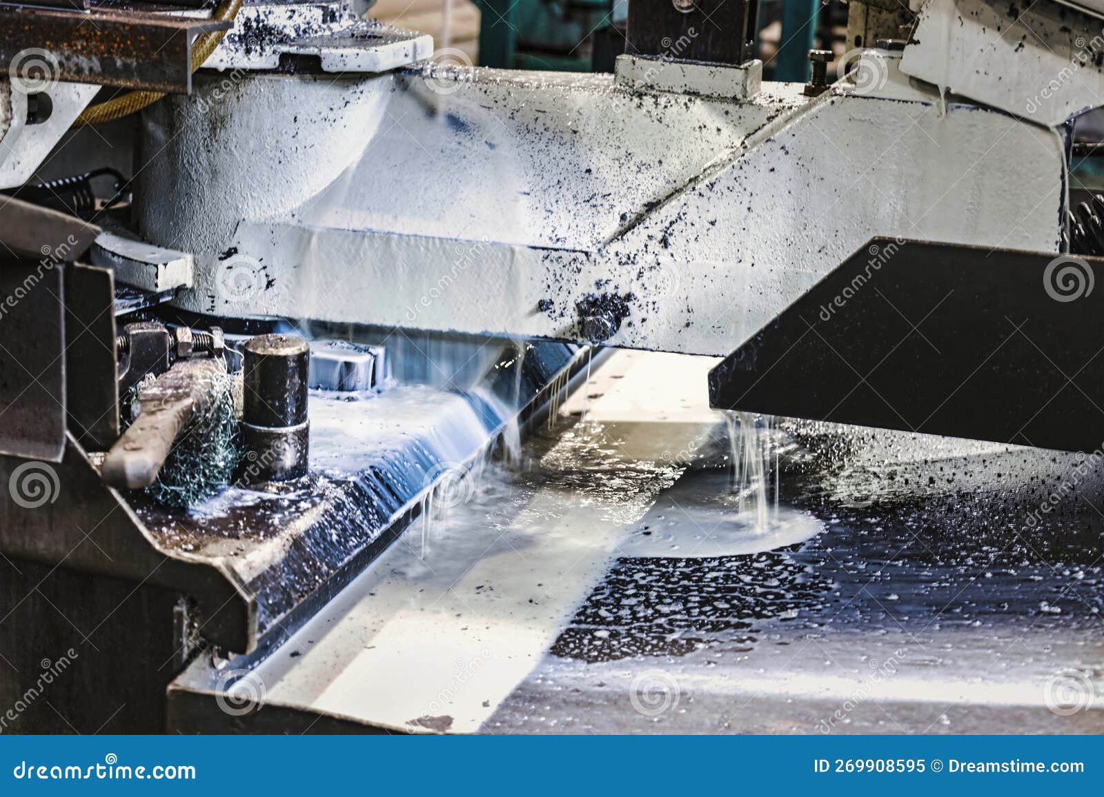 Machine for Cutting Metal Profile. the Saw Cuts Metal Blanks into ...