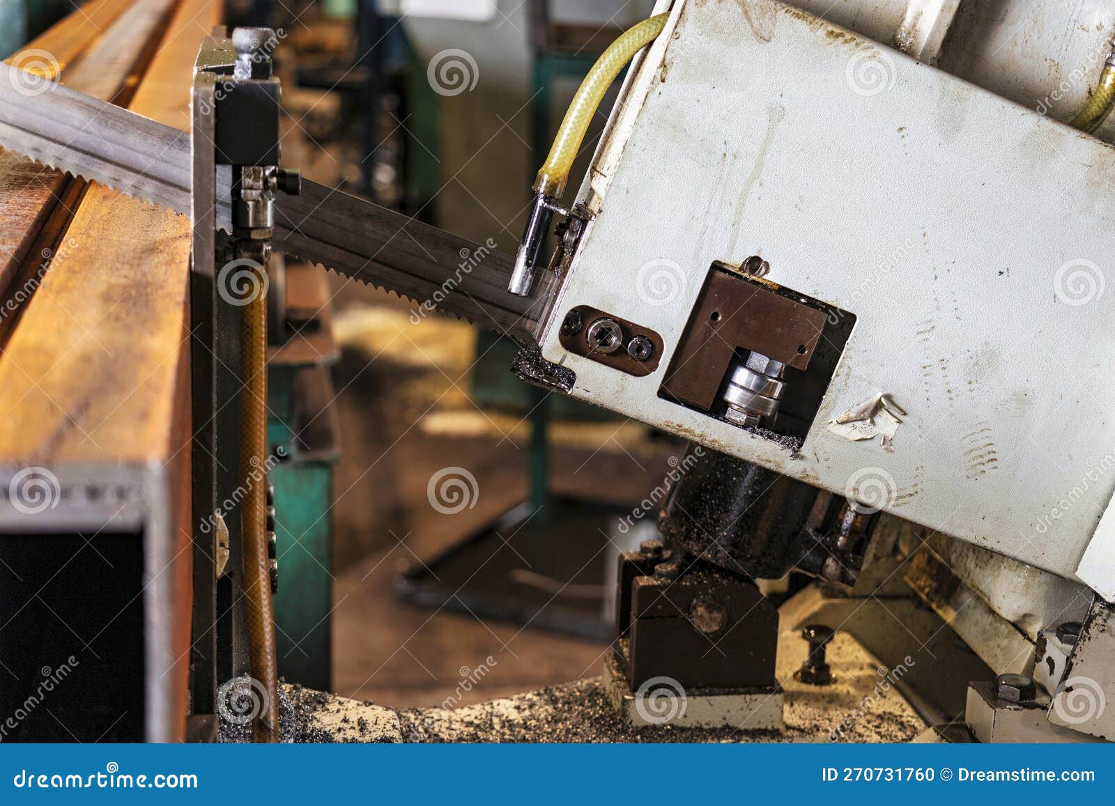 Machine for Cutting Metal Profile. the Saw Cuts Metal Blanks into ...