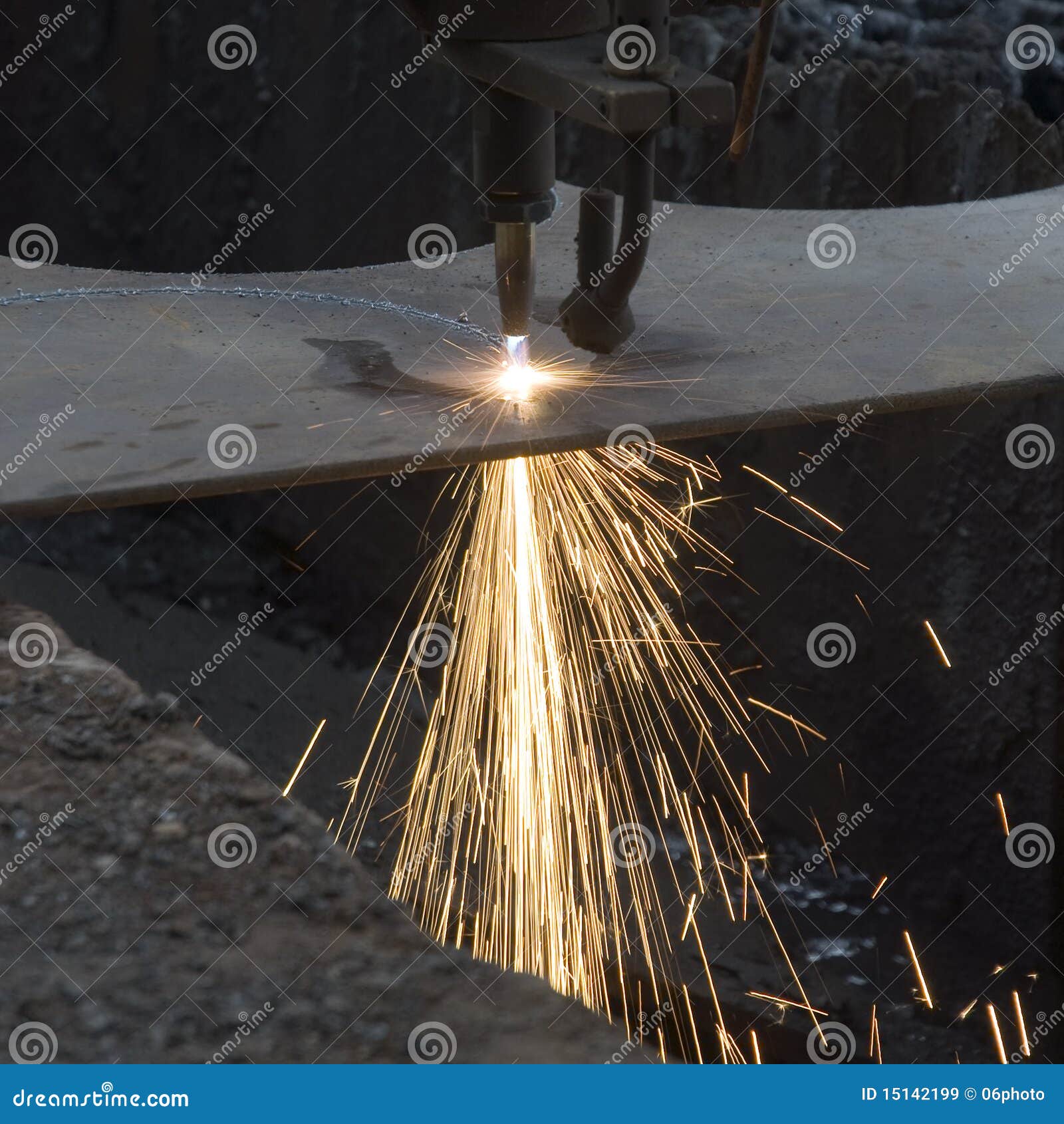 Machine for Cutting Steel and Sparks Stock Image - Image of equipment ...