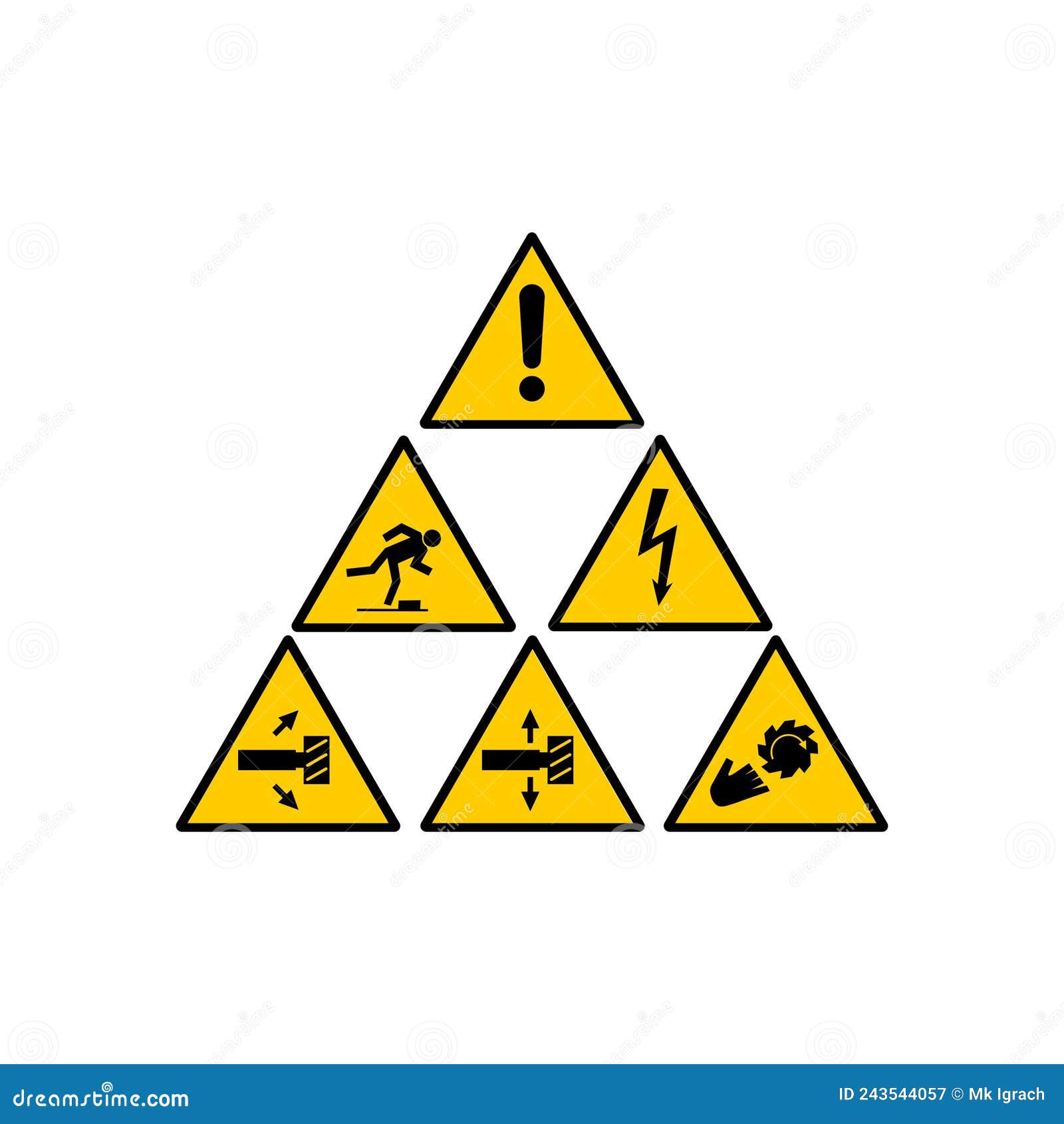 Machine Danger Icons stock vector. Illustration of danger - 243544057