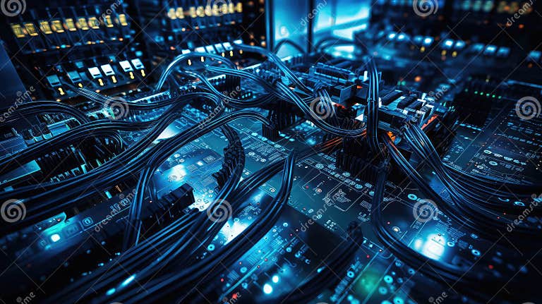 Machine Data Tech Background Stock Illustration - Illustration of automation, visualization ...