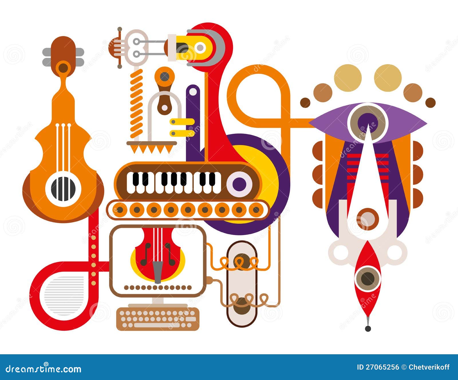 Machine de musique illustration de vecteur. Illustration du vecteur ...