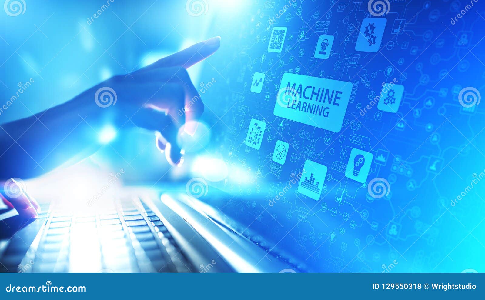 Machine Deep Learning Algorithms Artificial Intelligence Ai Automation And Modern Technology