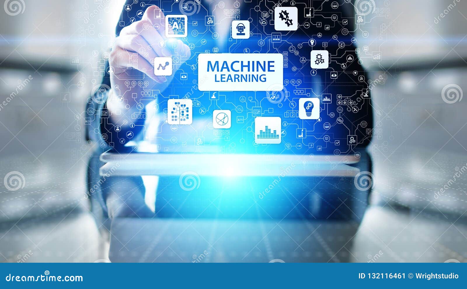 Machine Deep Learning Algorithms Artificial Intelligence Ai Automation And Modern Technology