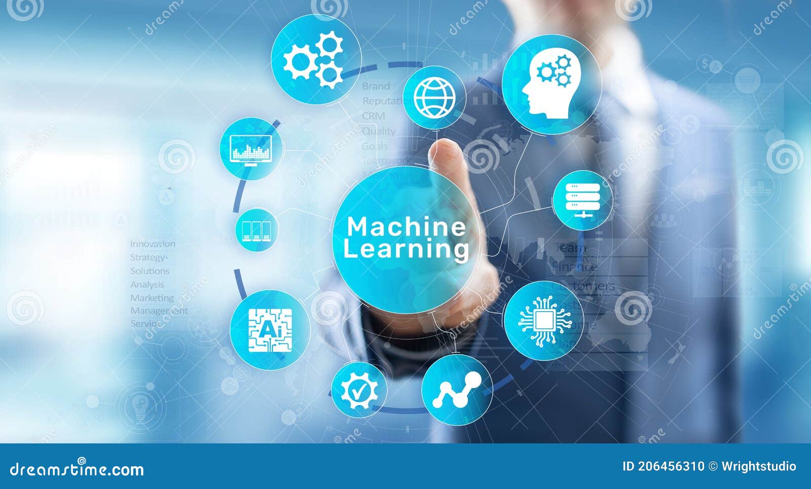 Machine Deep Learning Algorithms Artificial Intelligence Ai Automation And Modern Technology