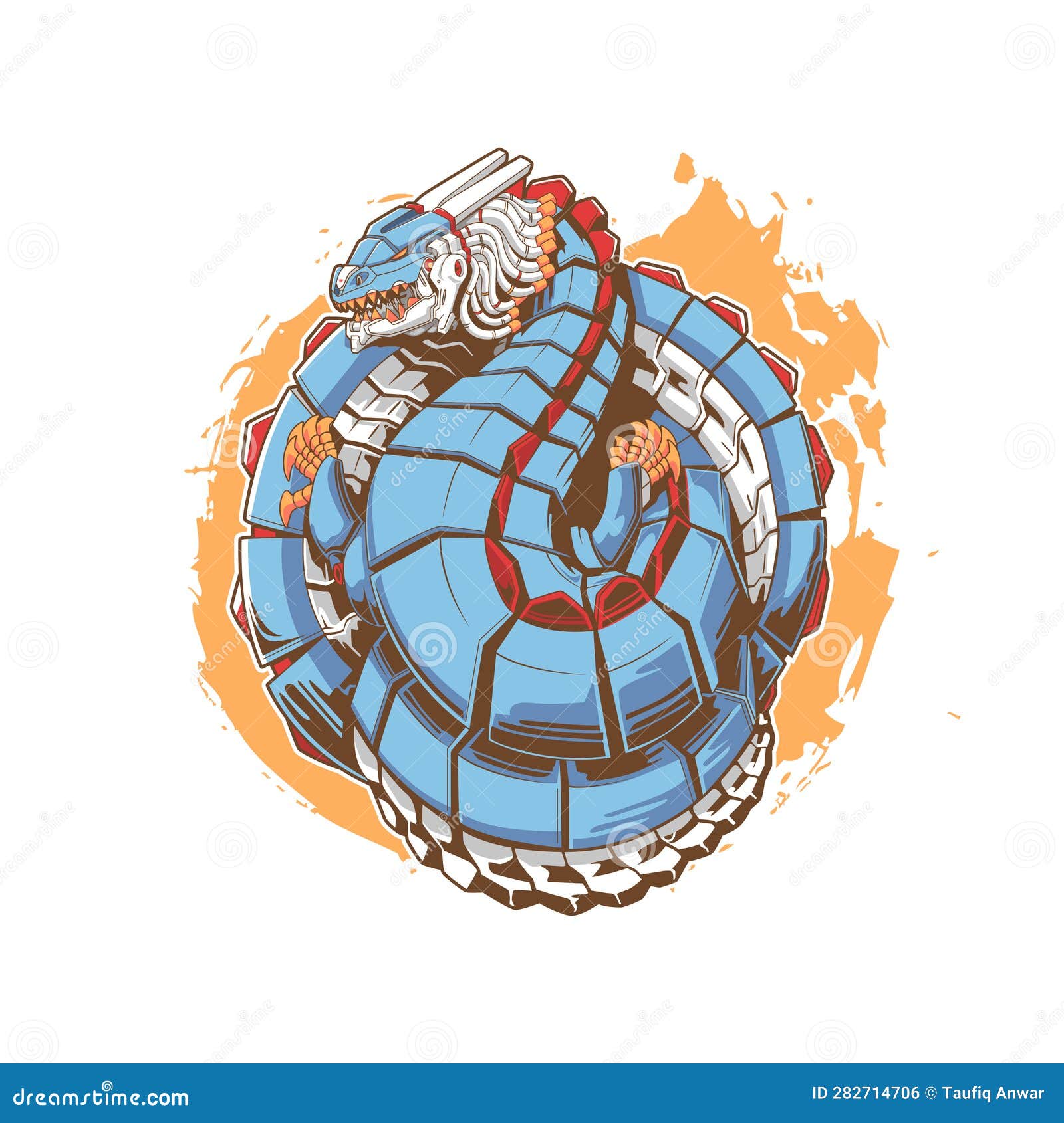Machine Dragon Illustration Vector Design Stock Vector - Illustration ...