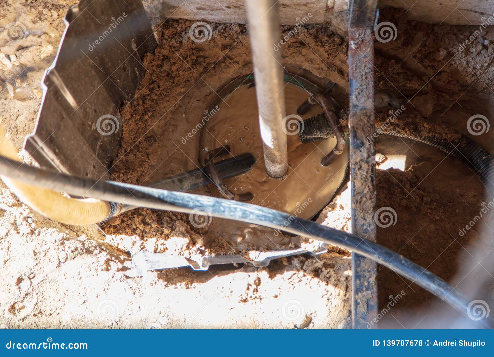 Machine for Drilling a Hole in the Ground Stock Photo - Image of ...