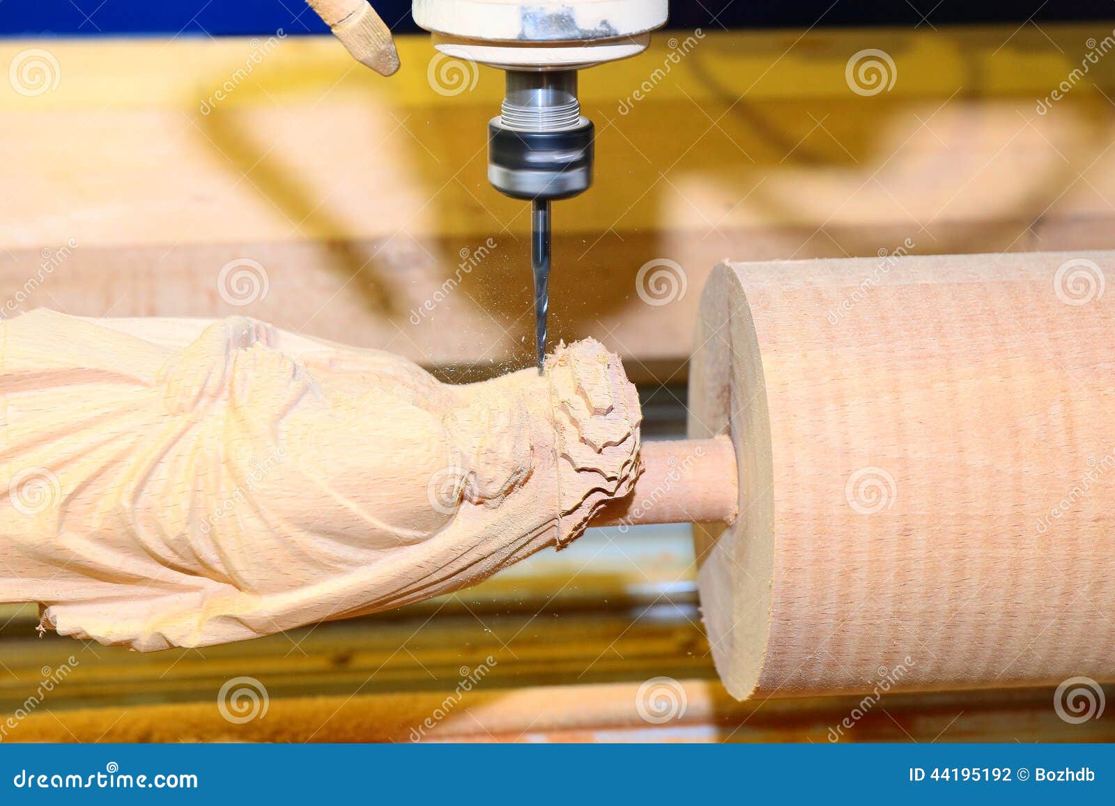 Machine is drilling wood stock photo. Image of drilling - 44195192