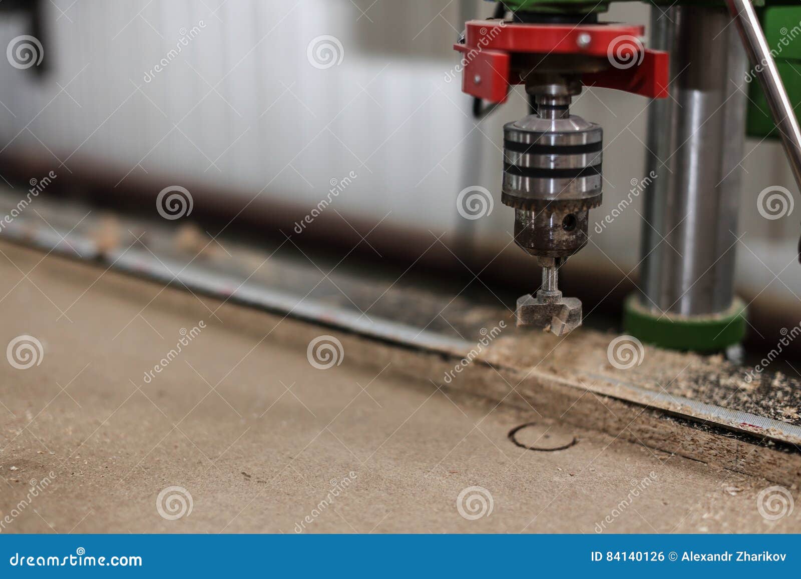 Machine for drilling wood stock photo. Image of timber - 84140126