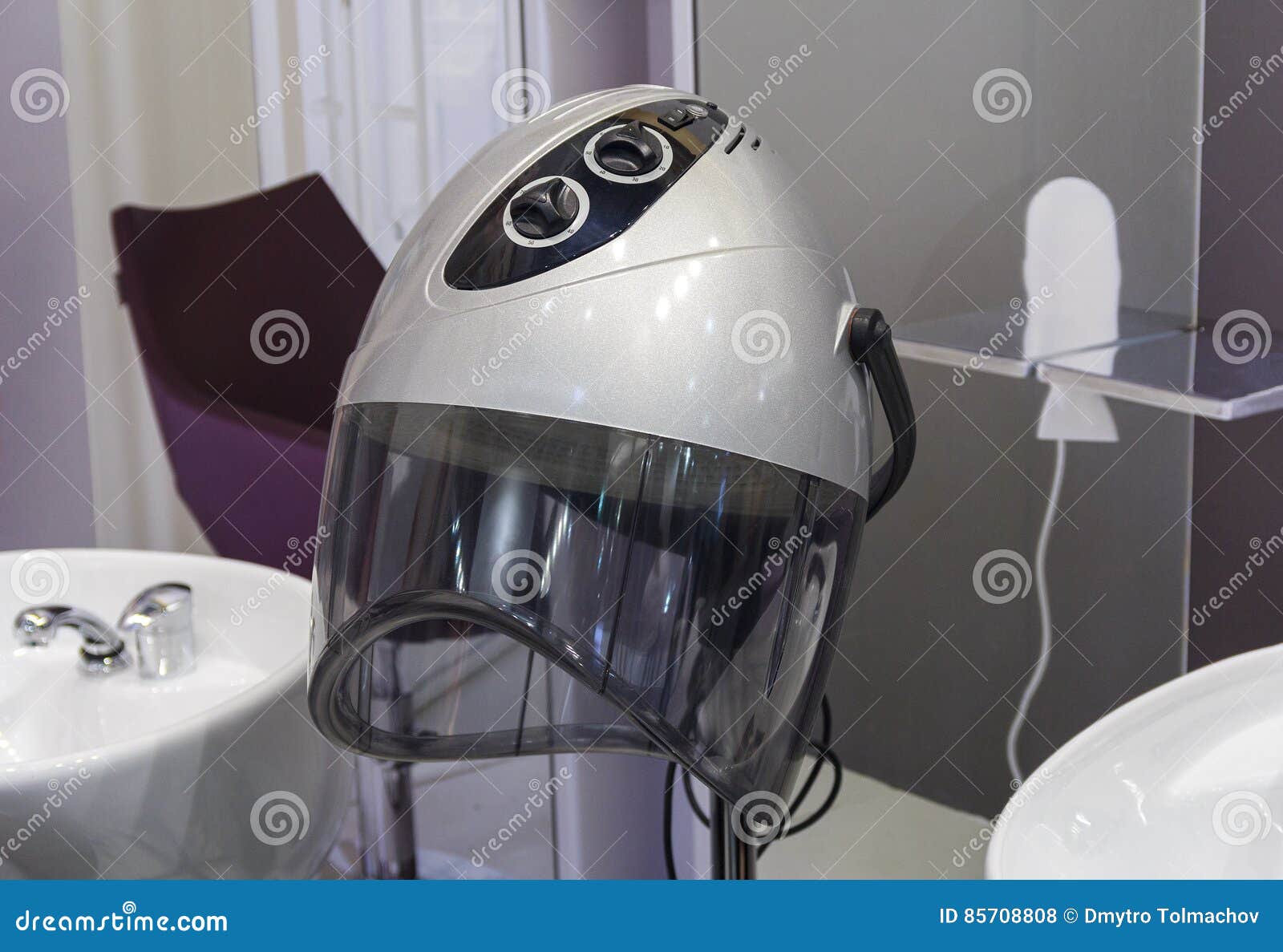 Machine for Drying Hair in Barber Shop Stock Photo - Image of bathroom ...