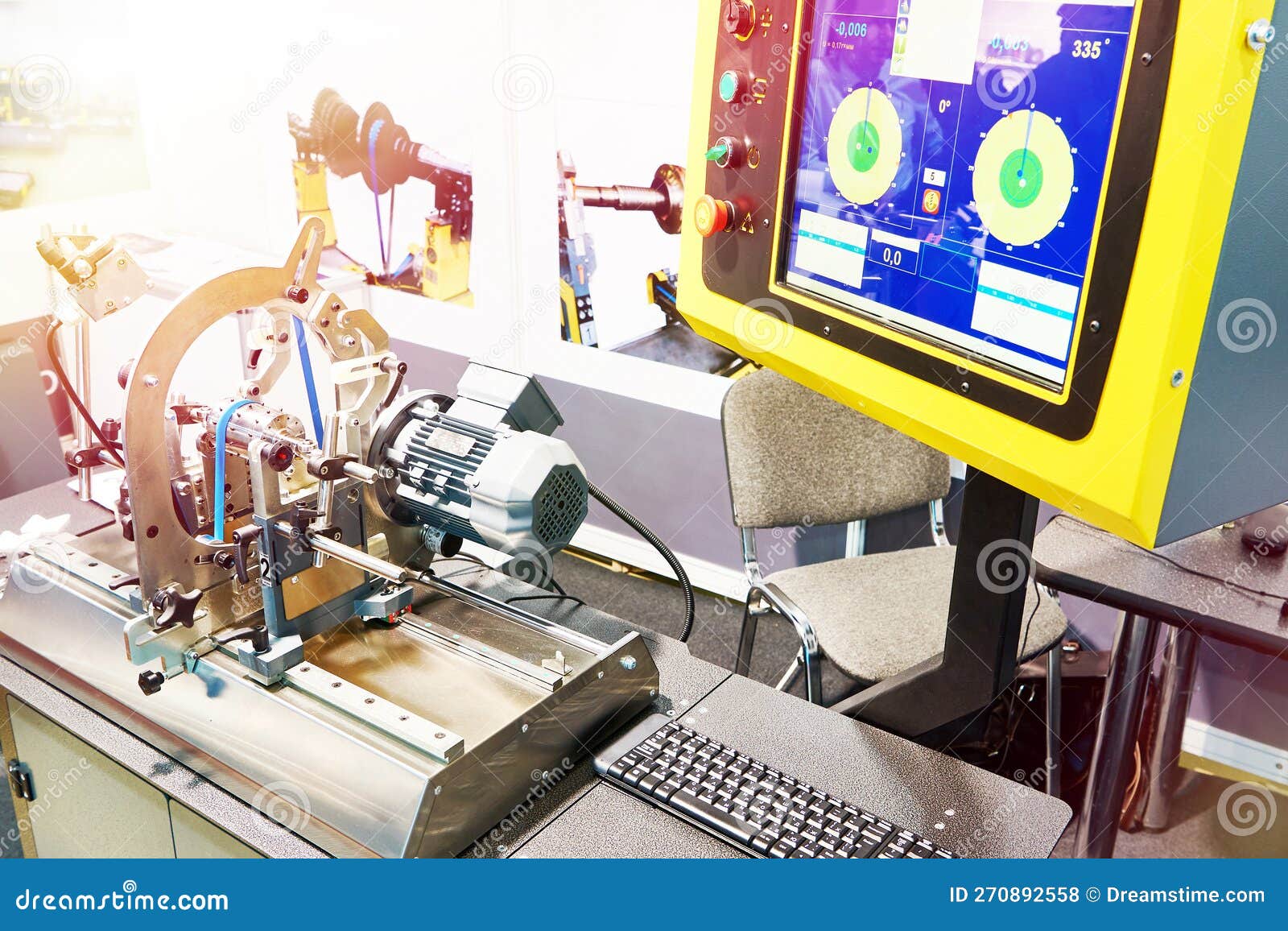 Machine for Dynamic Balancing of Rotors Stock Photo - Image of factory ...