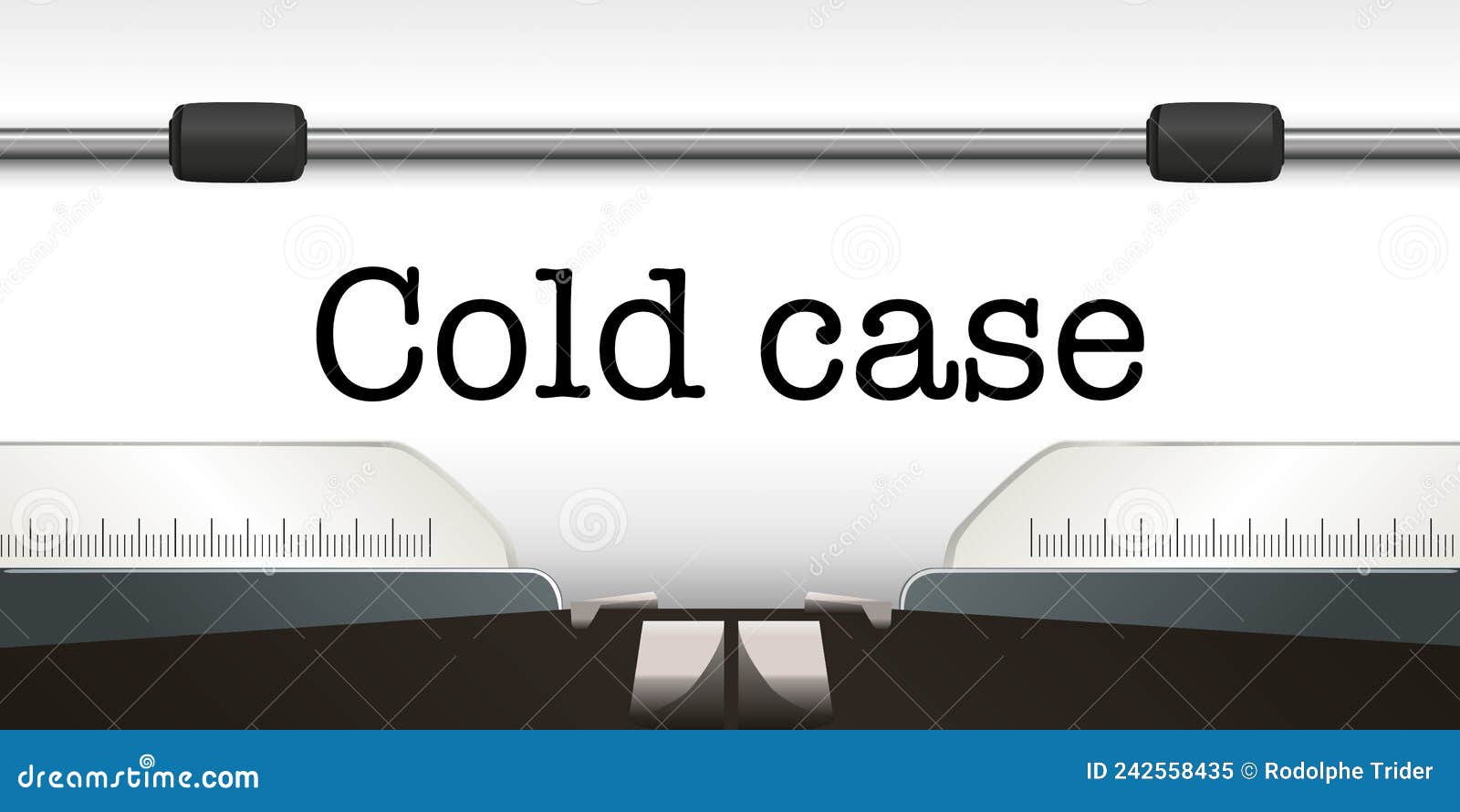 The Words Cold Case Written on a Typewriter. Stock Vector ...
