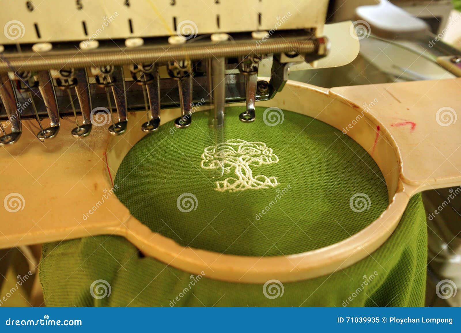 Machine Embroidery Sewing Tree Logo Stock Image - Image of pattern ...