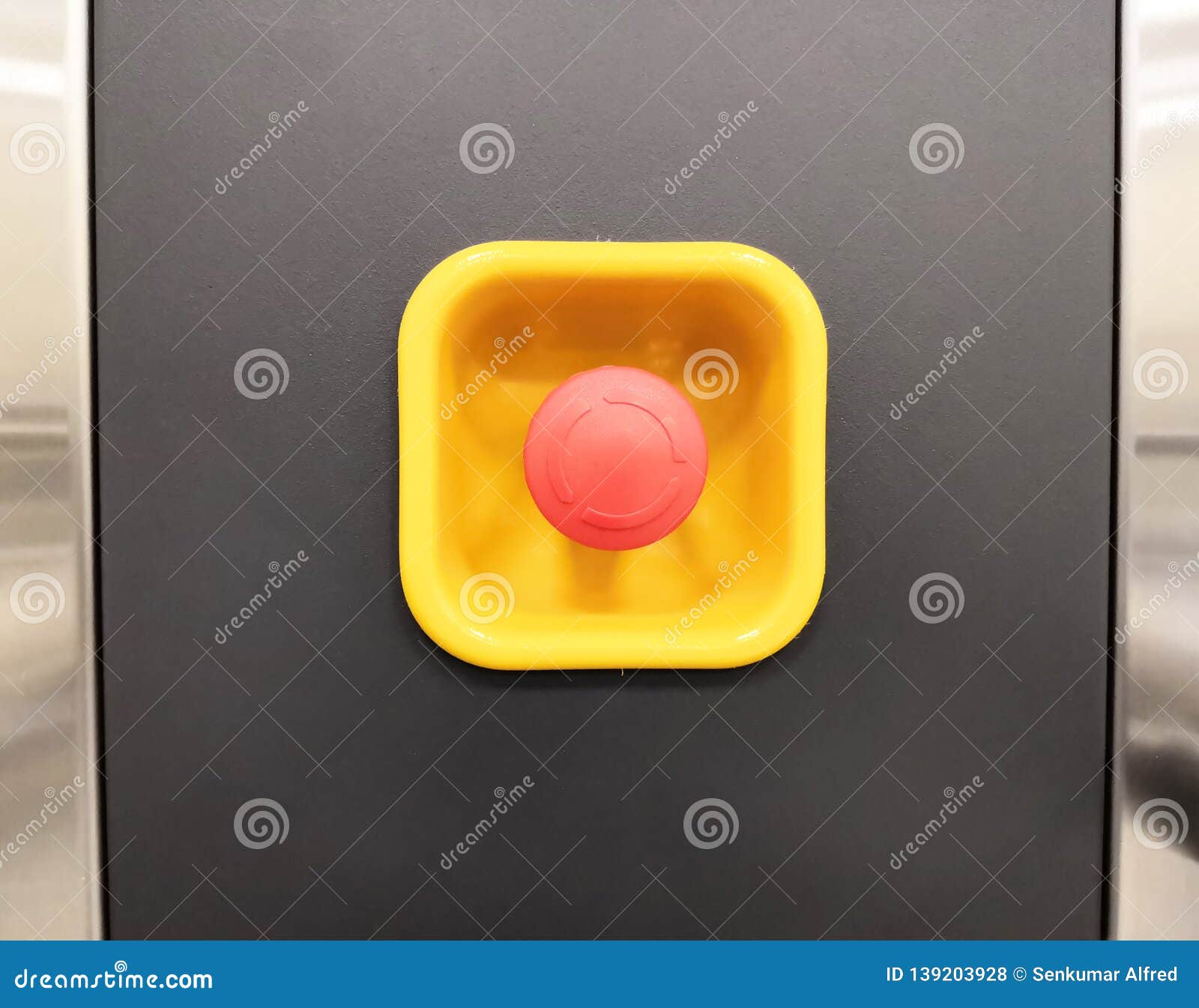 Machine Emergency Shutdown Switch Stock Photo - Image of power, factory ...