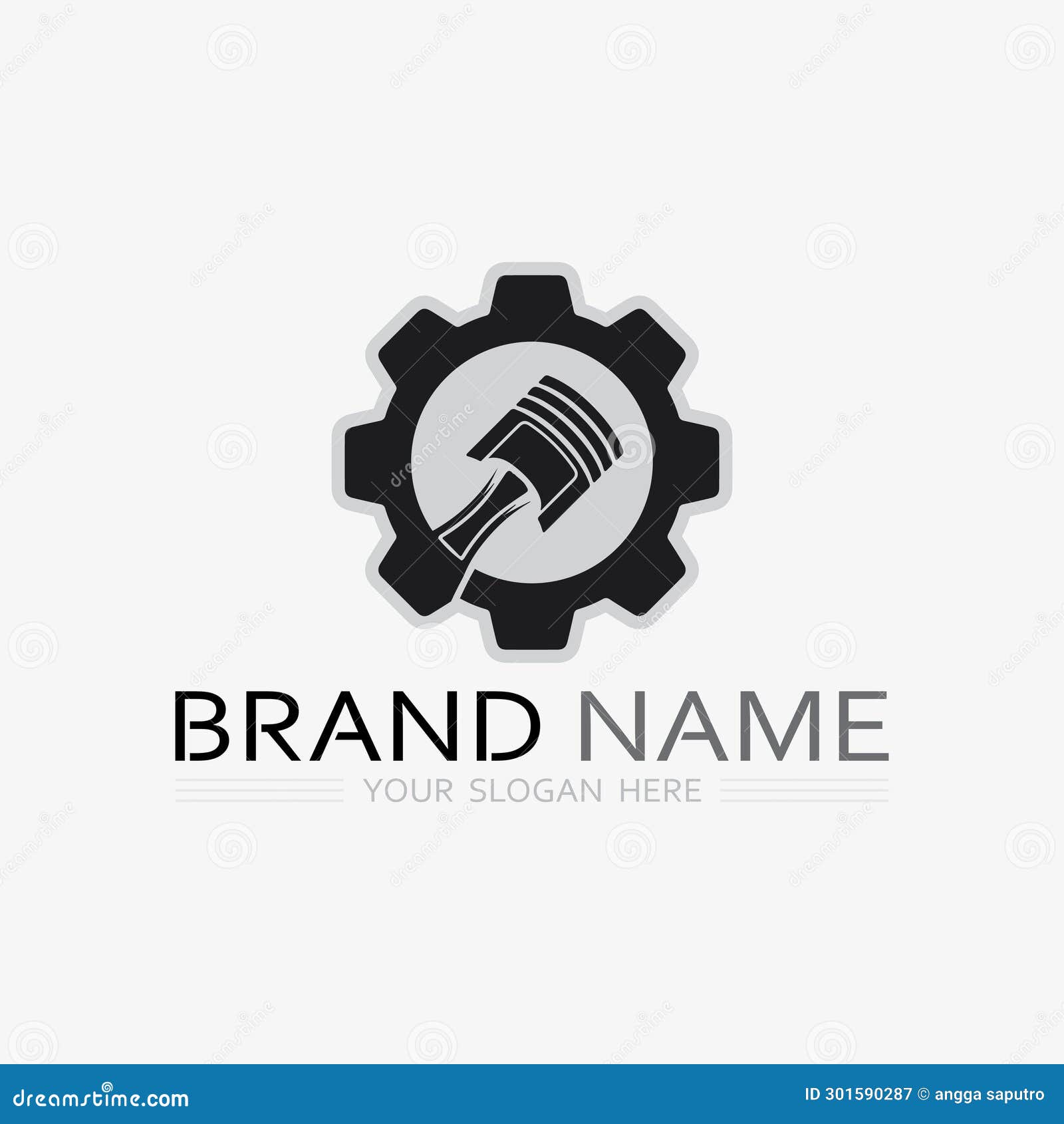 Machine Engine and Heavy Equipment Logos Design Icon Sign Vector ...