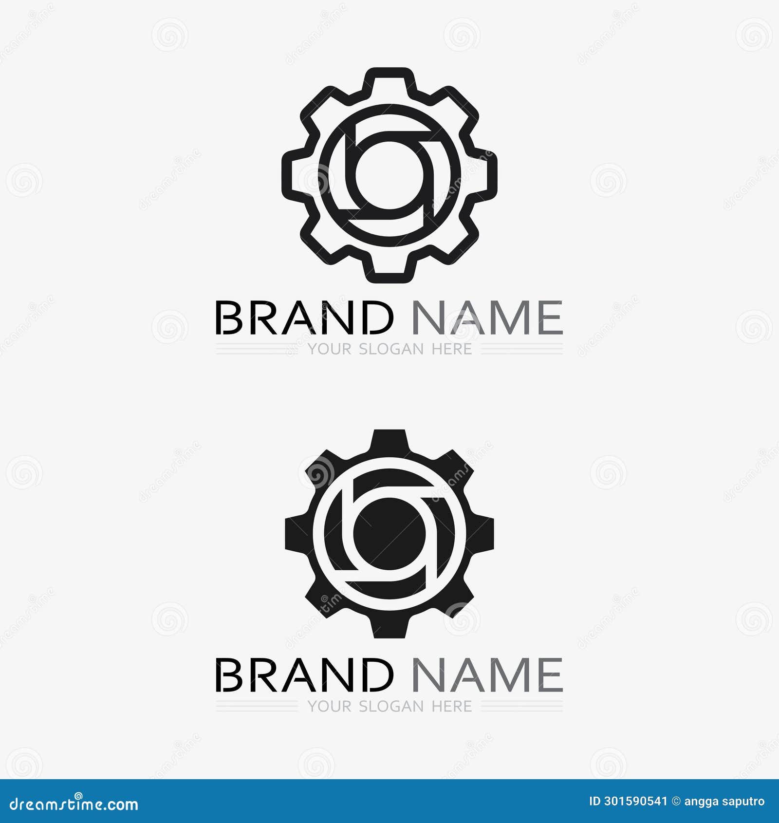 Machine Engine and Heavy Equipment Logos Design Icon Sign Vector ...