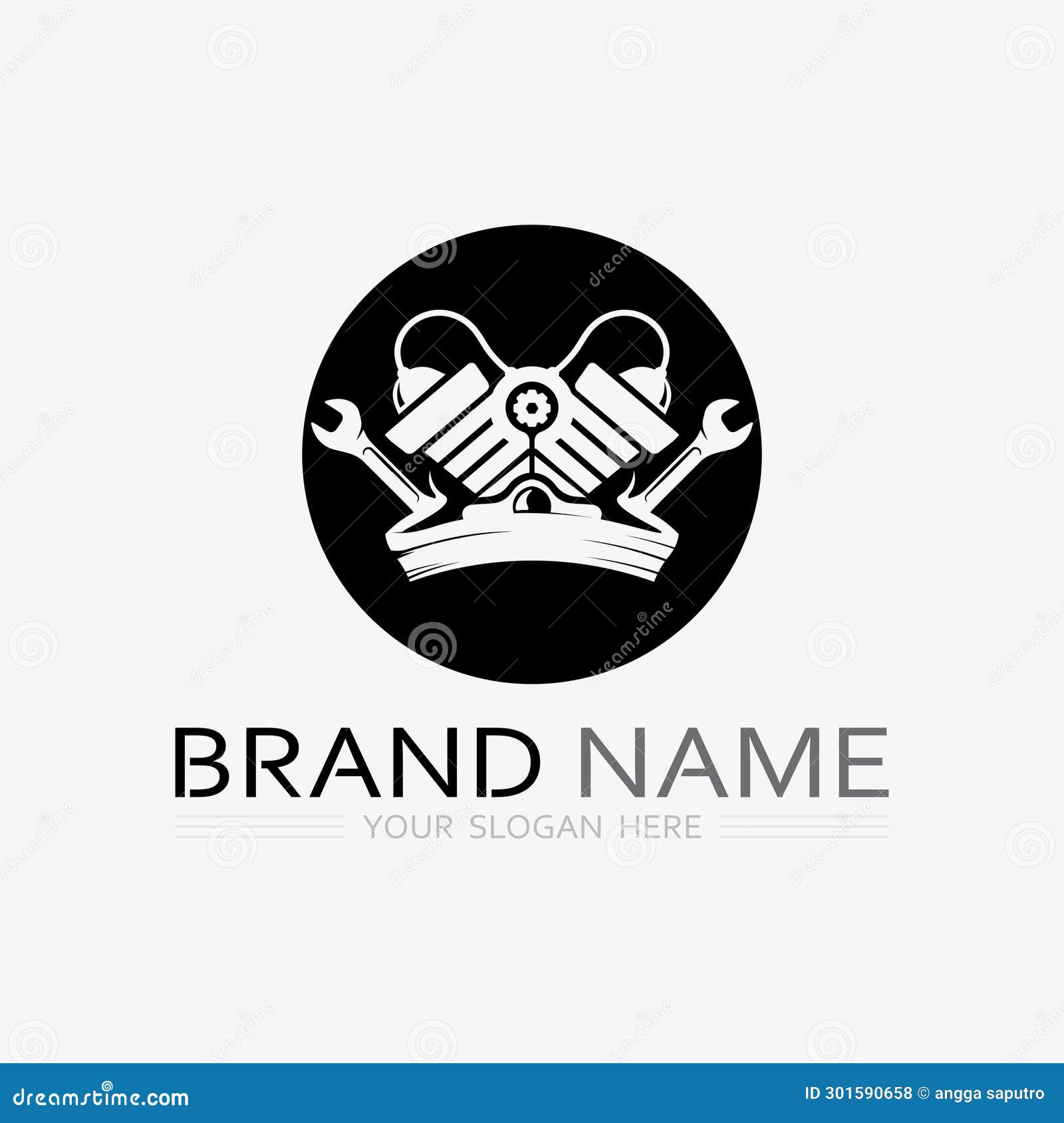 Machine Engine and Heavy Equipment Logos Design Icon Sign Vector ...