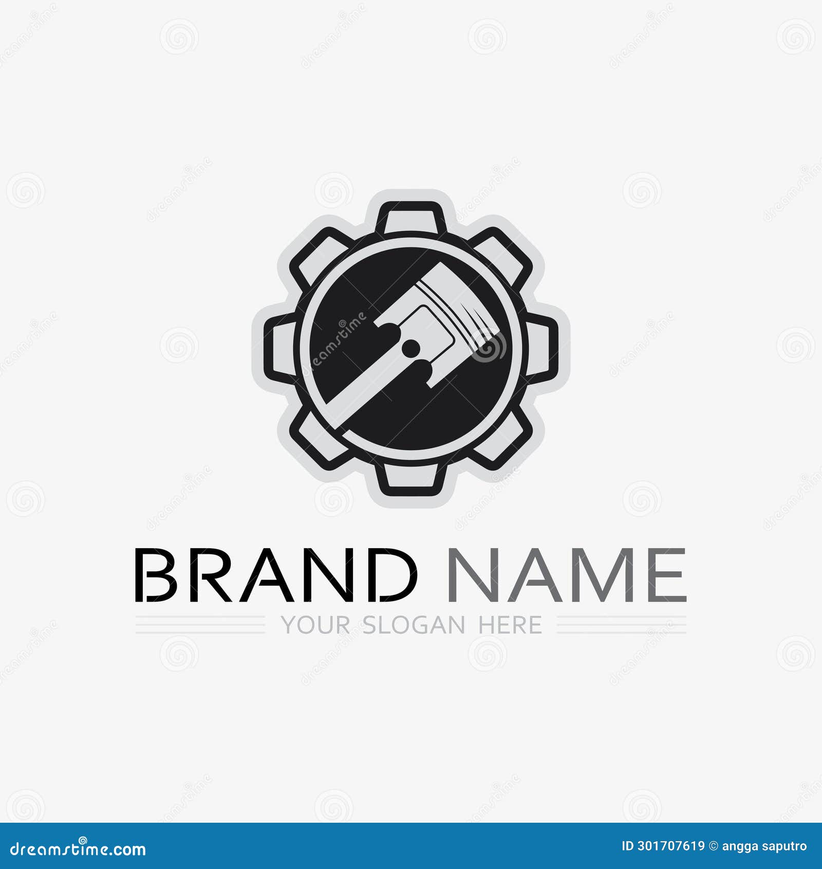 Machine Engine and Heavy Equipment Logos Design Icon Sign Vector ...