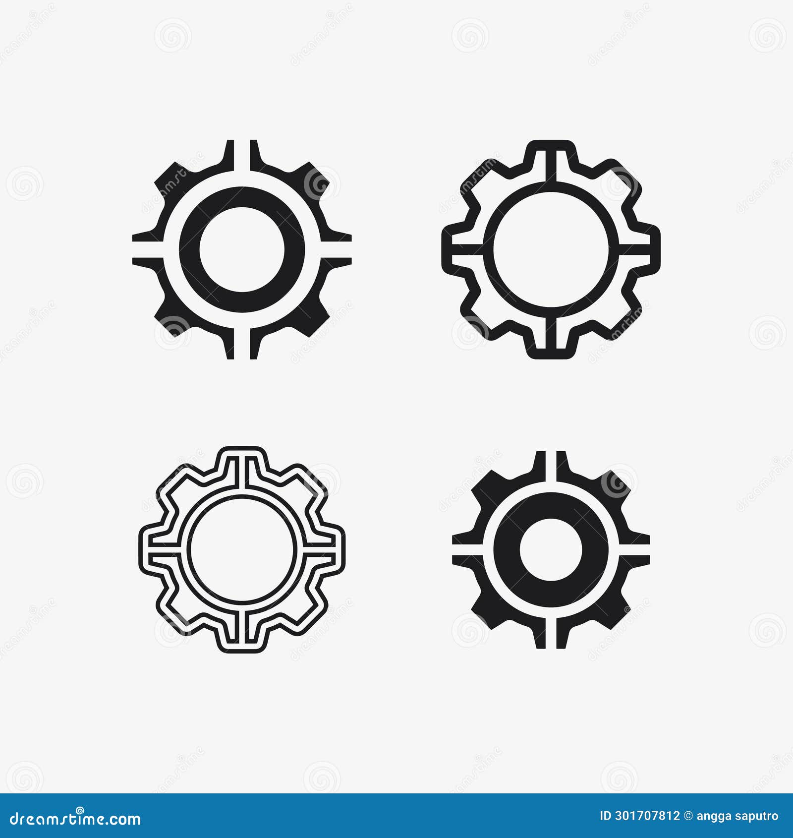 Machine Engine and Heavy Equipment Logos Design Icon Sign Vector ...