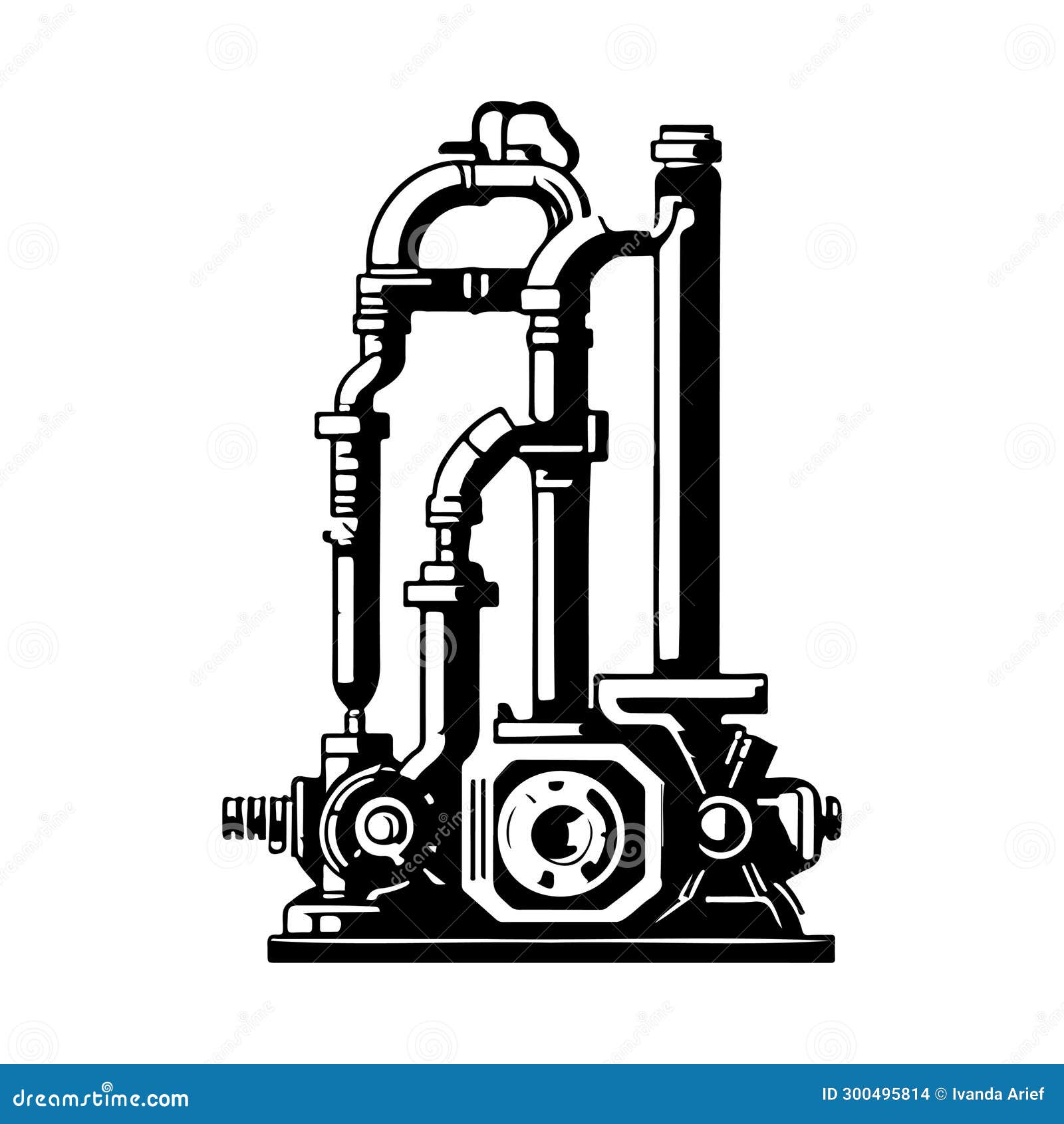 Machine Factory Icon Hand Draw Black Colour Artificial Logo Symbol ...