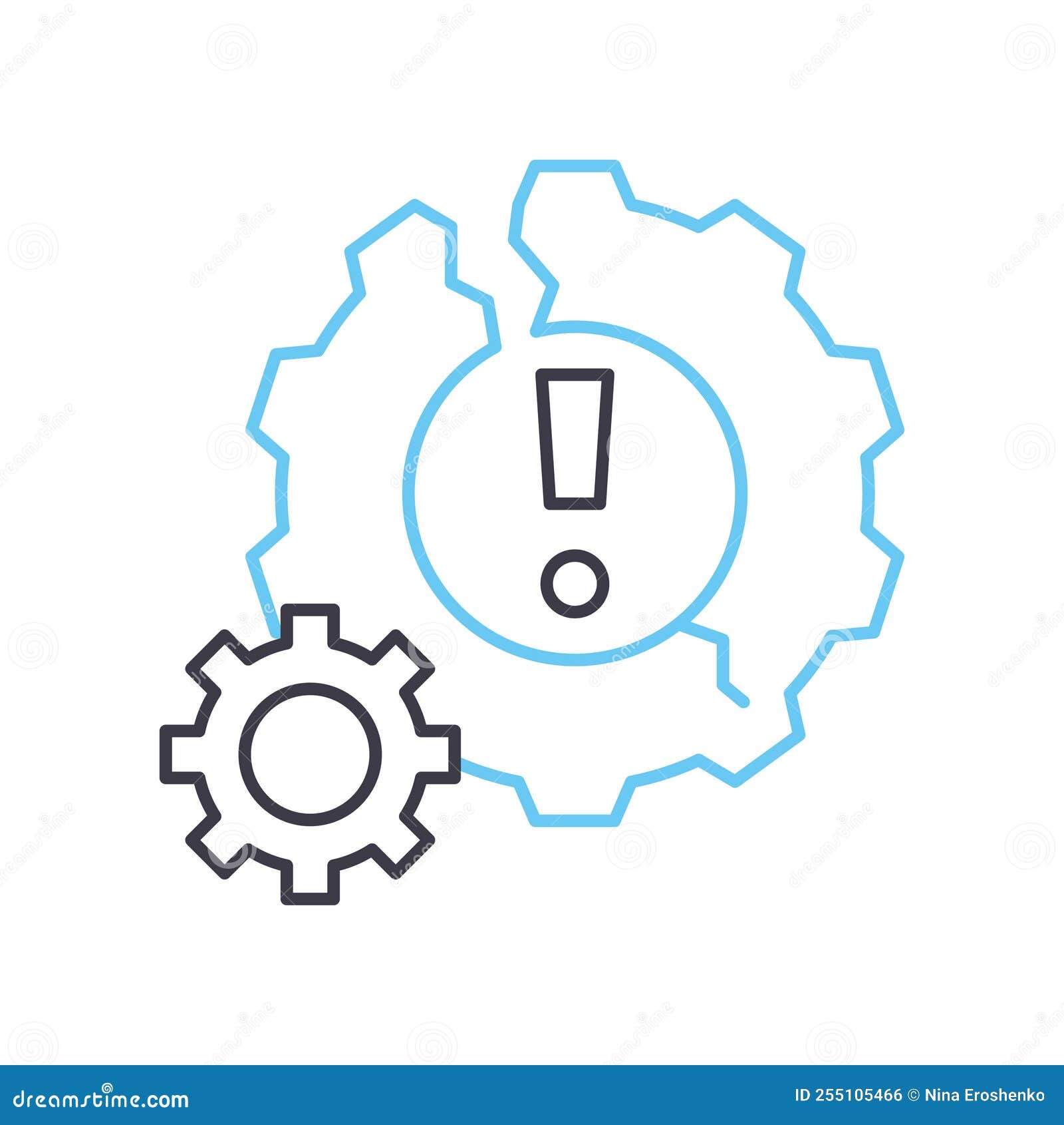 Machine Failure Line Icon, Outline Symbol, Vector Illustration, Concept ...