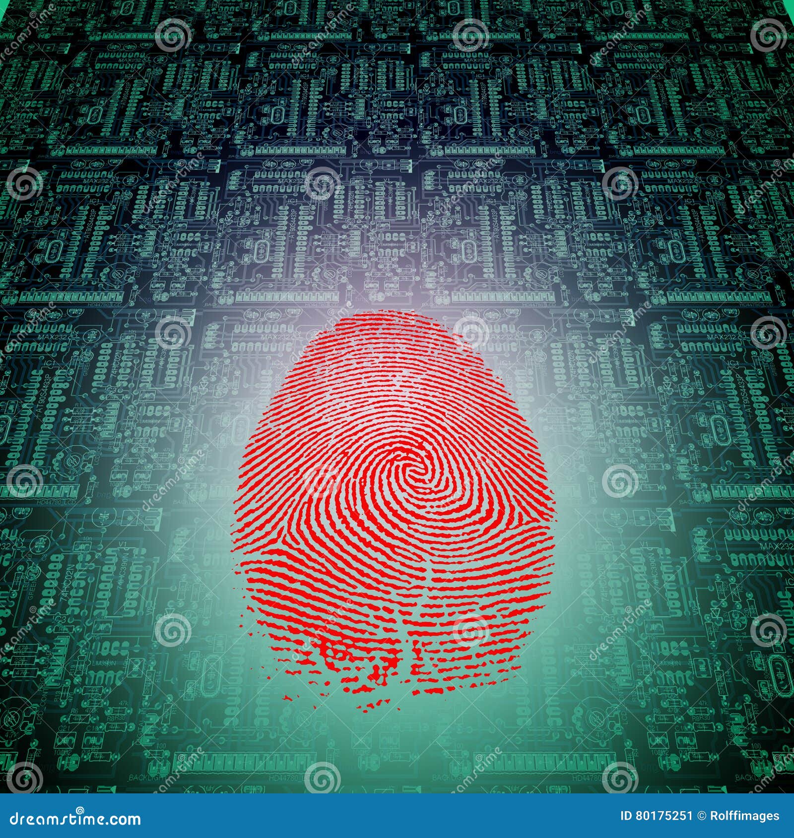 Machine Fingerprint stock illustration. Illustration of binary - 80175251